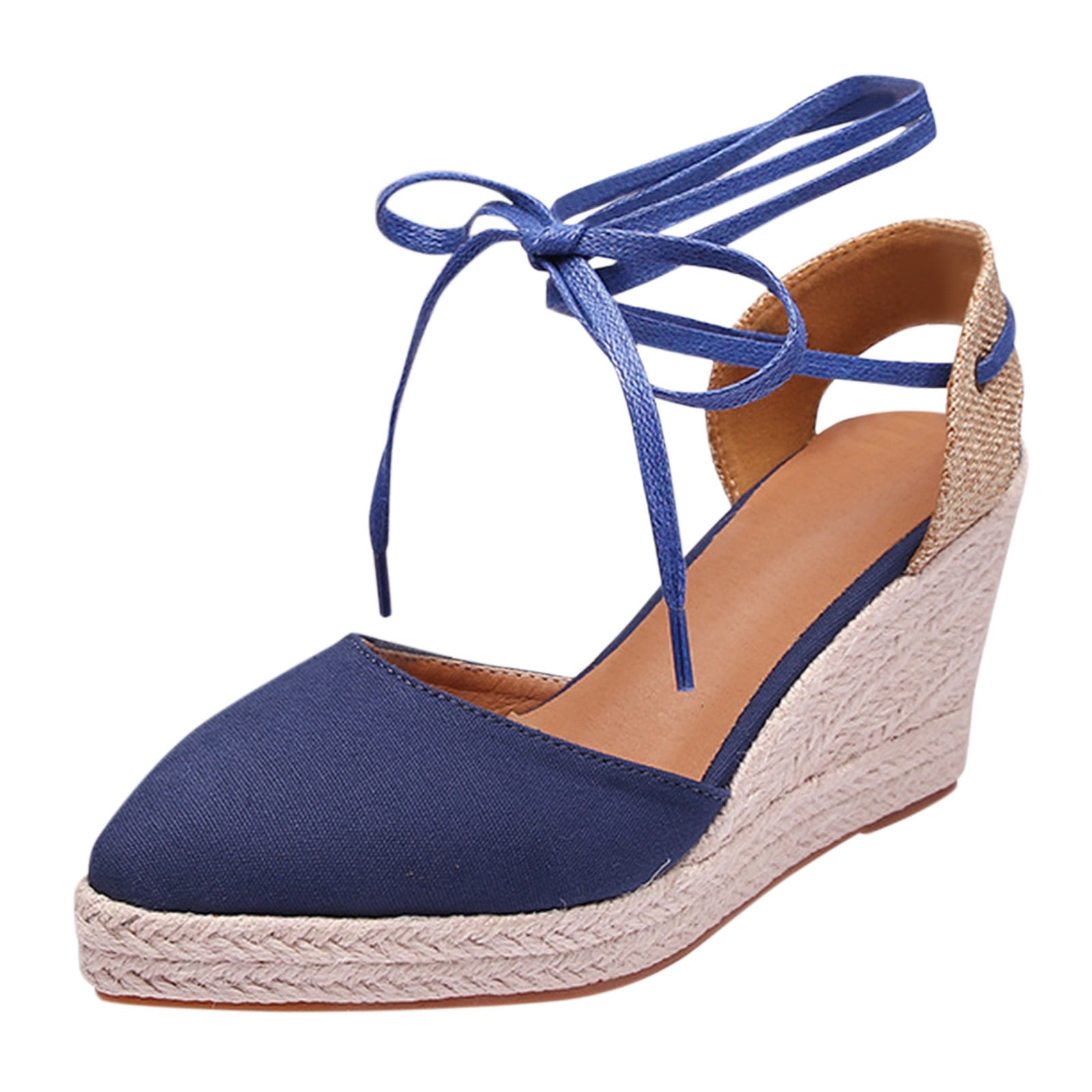 SEMIMAY Summer New Platform High Heel Women Straw Espadrilles Shoes ...