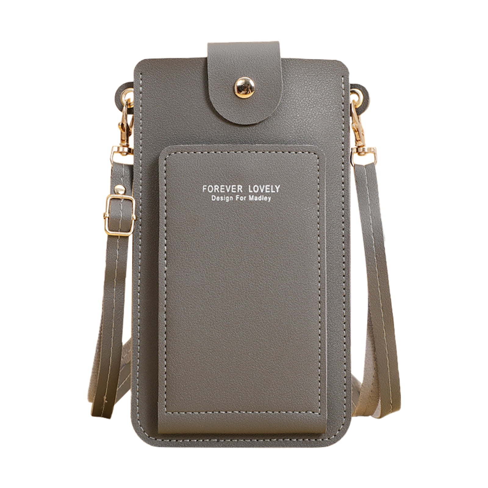 SEMIMAY Women Artificial Leather Solid Color Hasp Transparent Operation ...