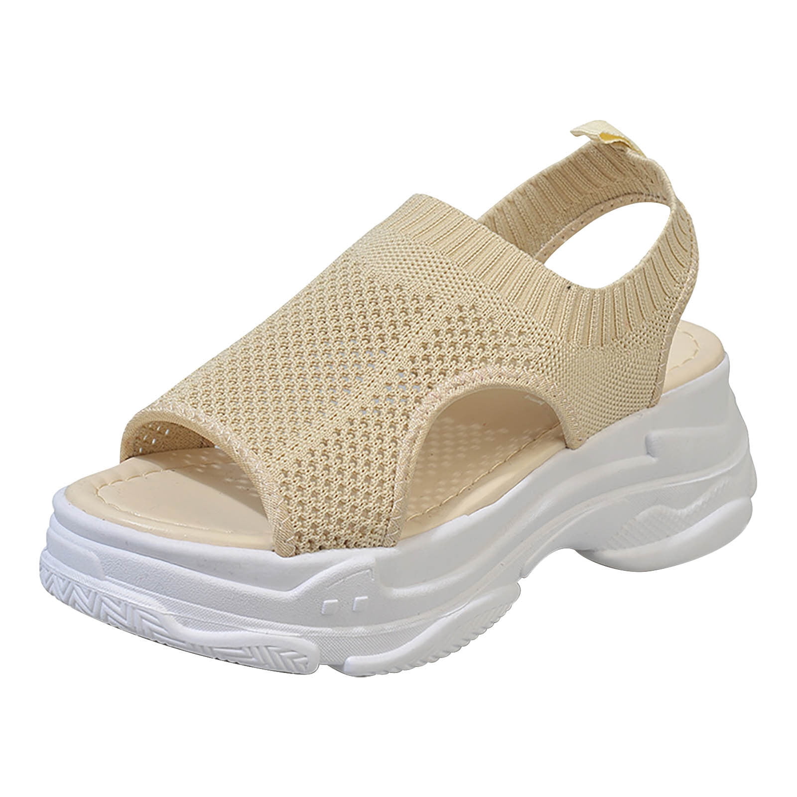 SEMIMAY Women Fish Mouth Sandals Wedge Platform Platform Sandals Boho ...