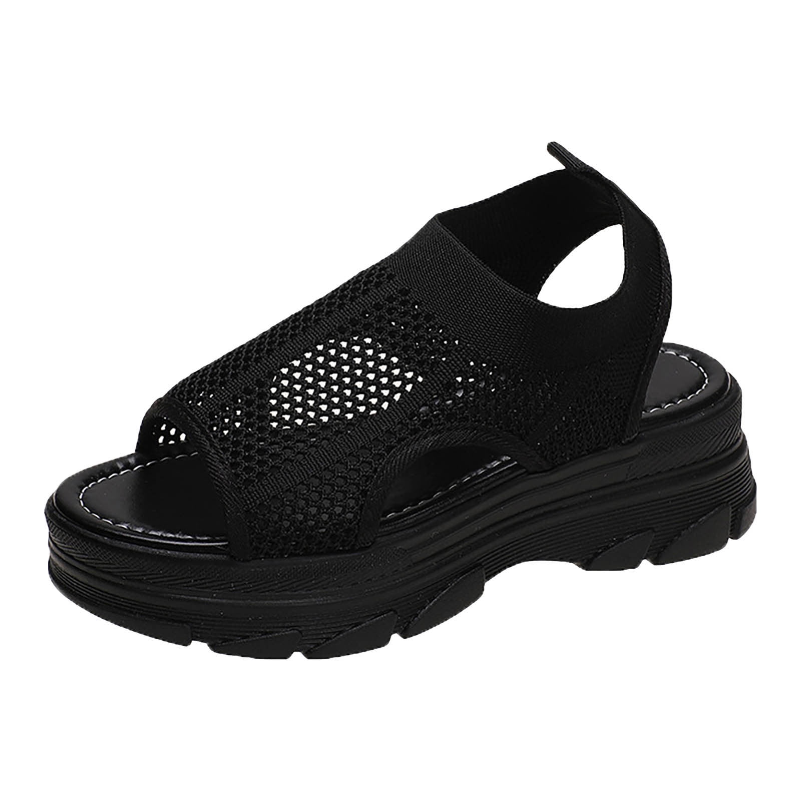 SEMIMAY Women Fish Mouth Sandals Wedge Platform Platform Sandals Boho ...