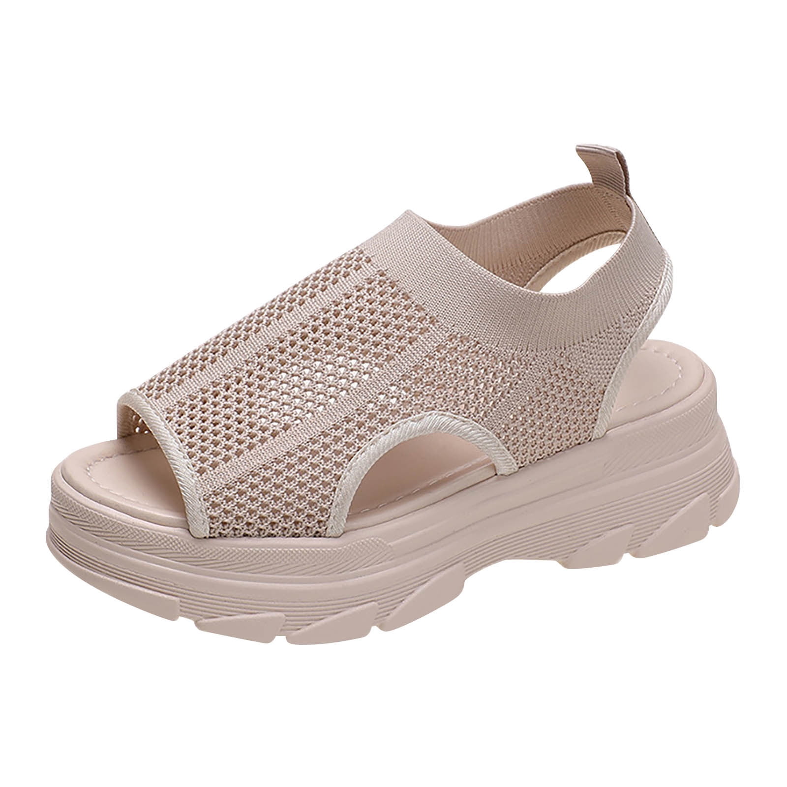 SEMIMAY Women Fish Mouth Sandals Wedge Platform Platform Sandals Boho ...