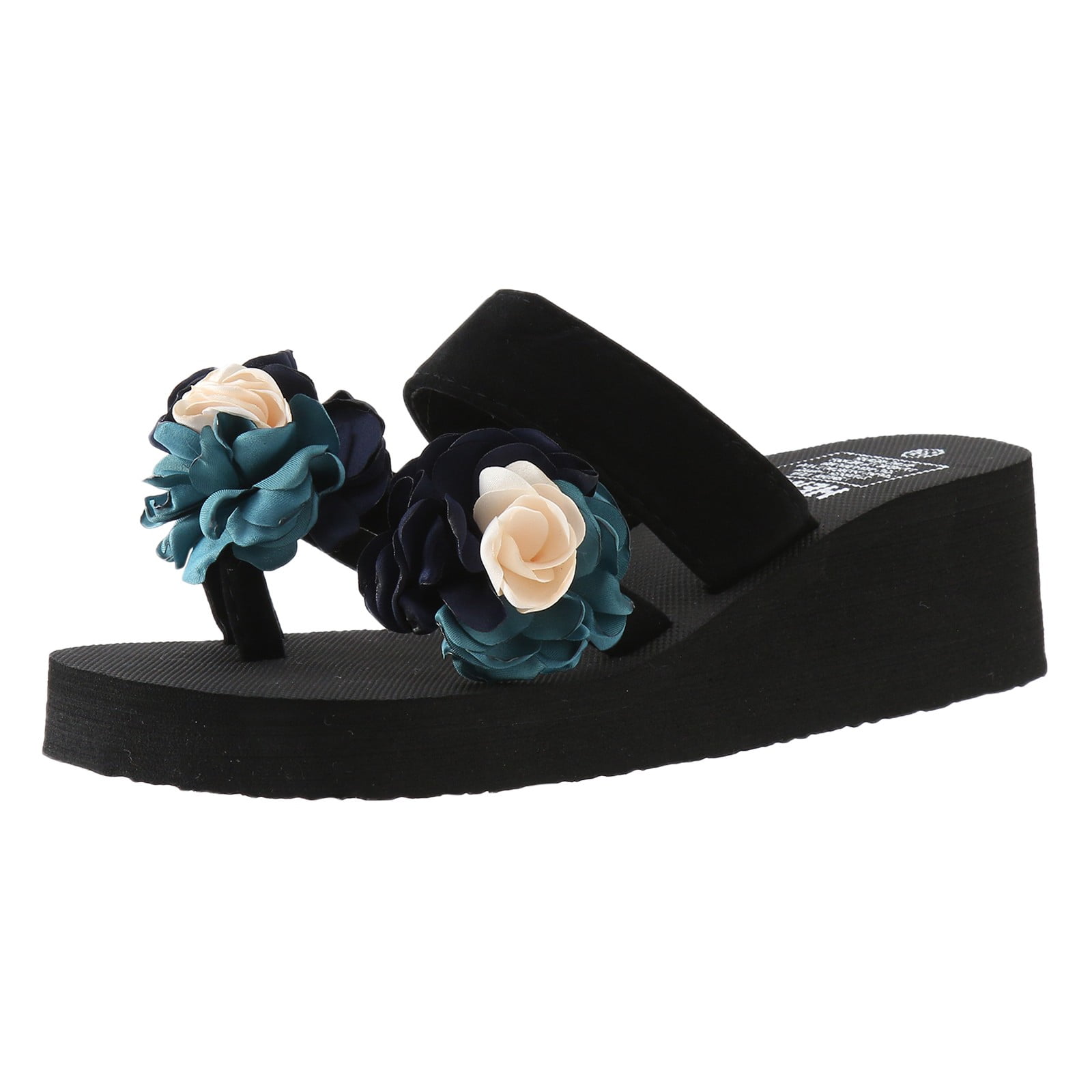 SEMIMAY Women Ladies Shoes Summer Wedges EVA Sole Flower Design Woman ...