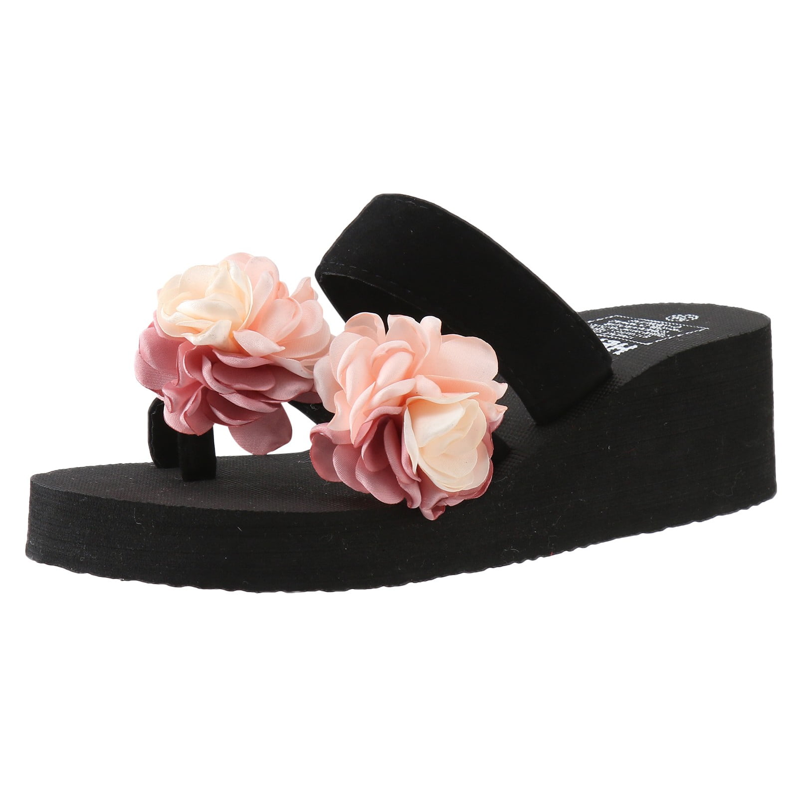 SEMIMAY Women Ladies Shoes Summer Wedges EVA Sole Flower Design Woman ...