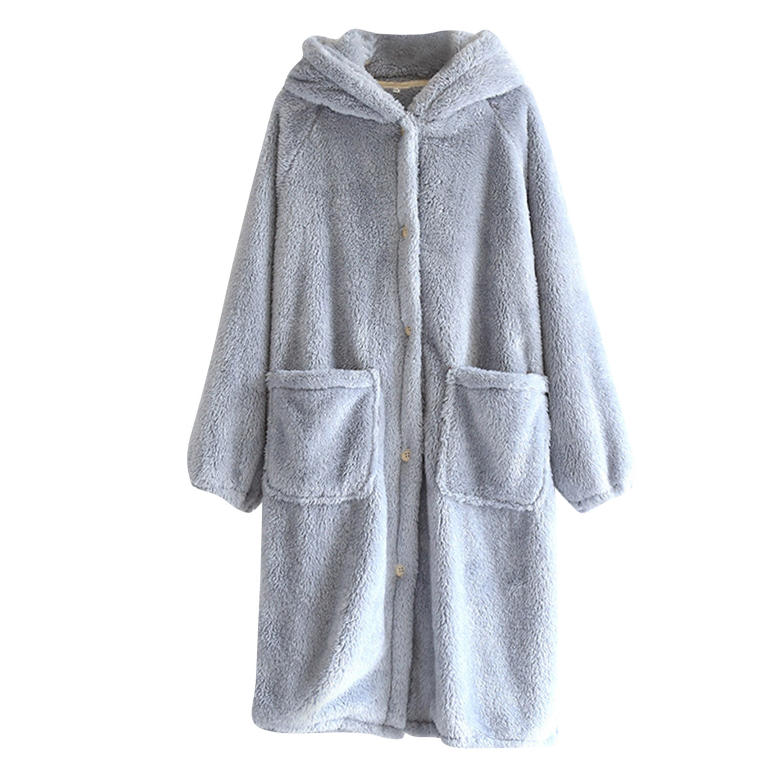 SEMIMAY Women Nightgown Winter Coral Thickened Thermal Pajamas Large ...