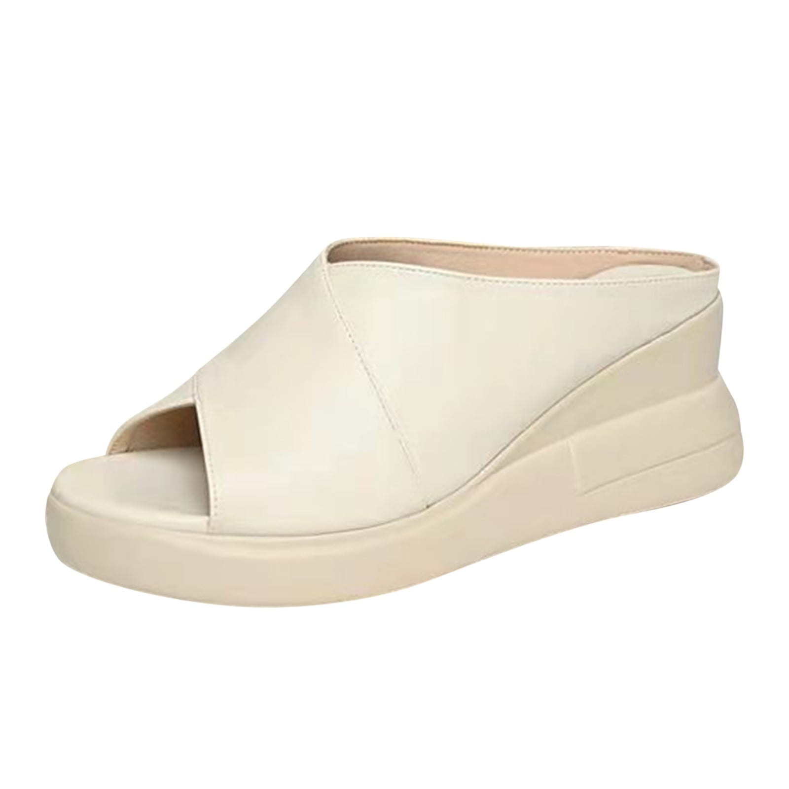 SEMIMAY Women’s Summer Platform Wedge Heel Sandals Comfortable Leather ...