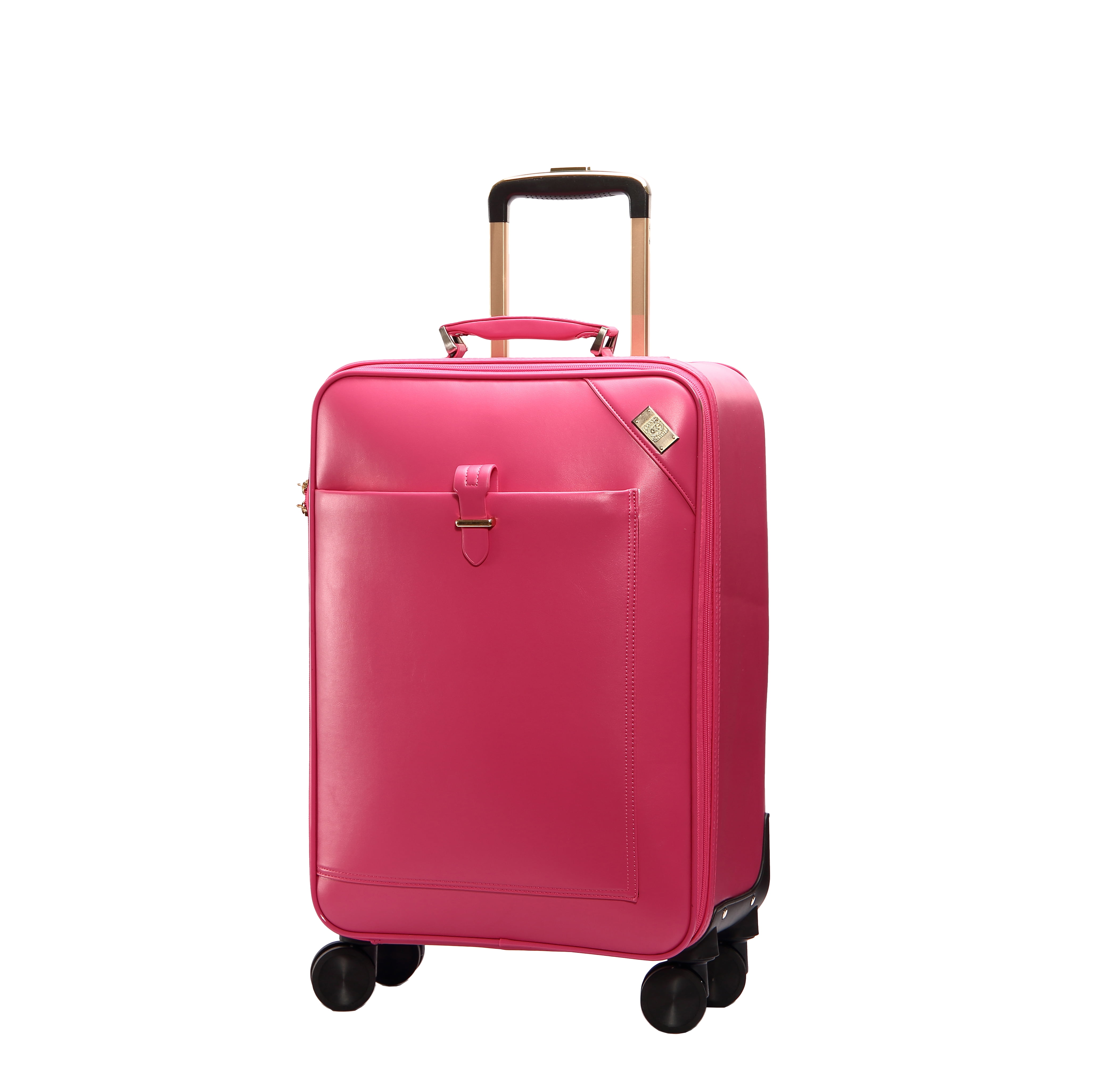 SEMMS LUXURY LEATHER LUGGAGE BOX 24" HOT PINK - Walmart.com