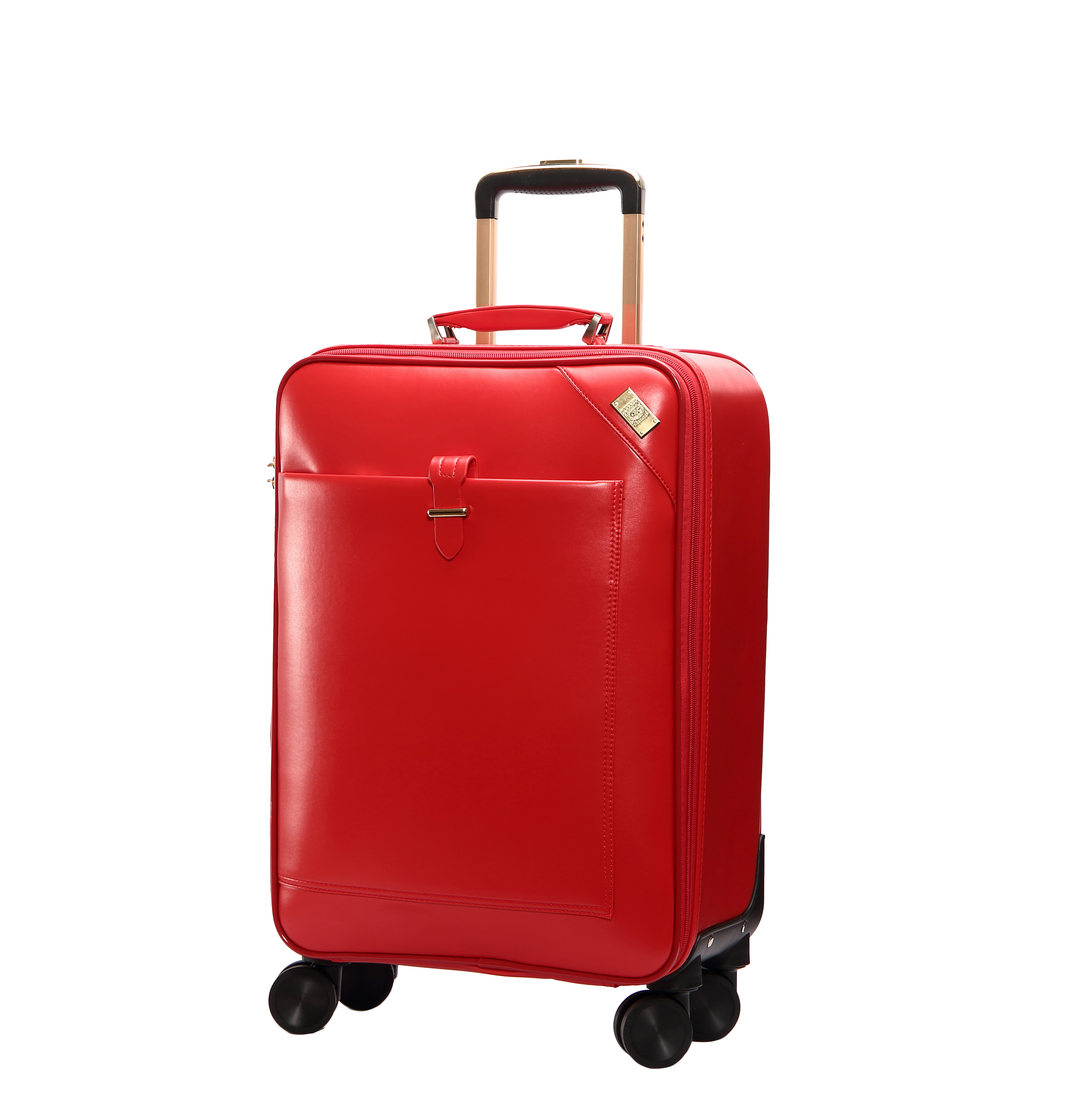 SEMMS LUXURY LEATHER LUGGAGE BOX 24" RED - Walmart.com