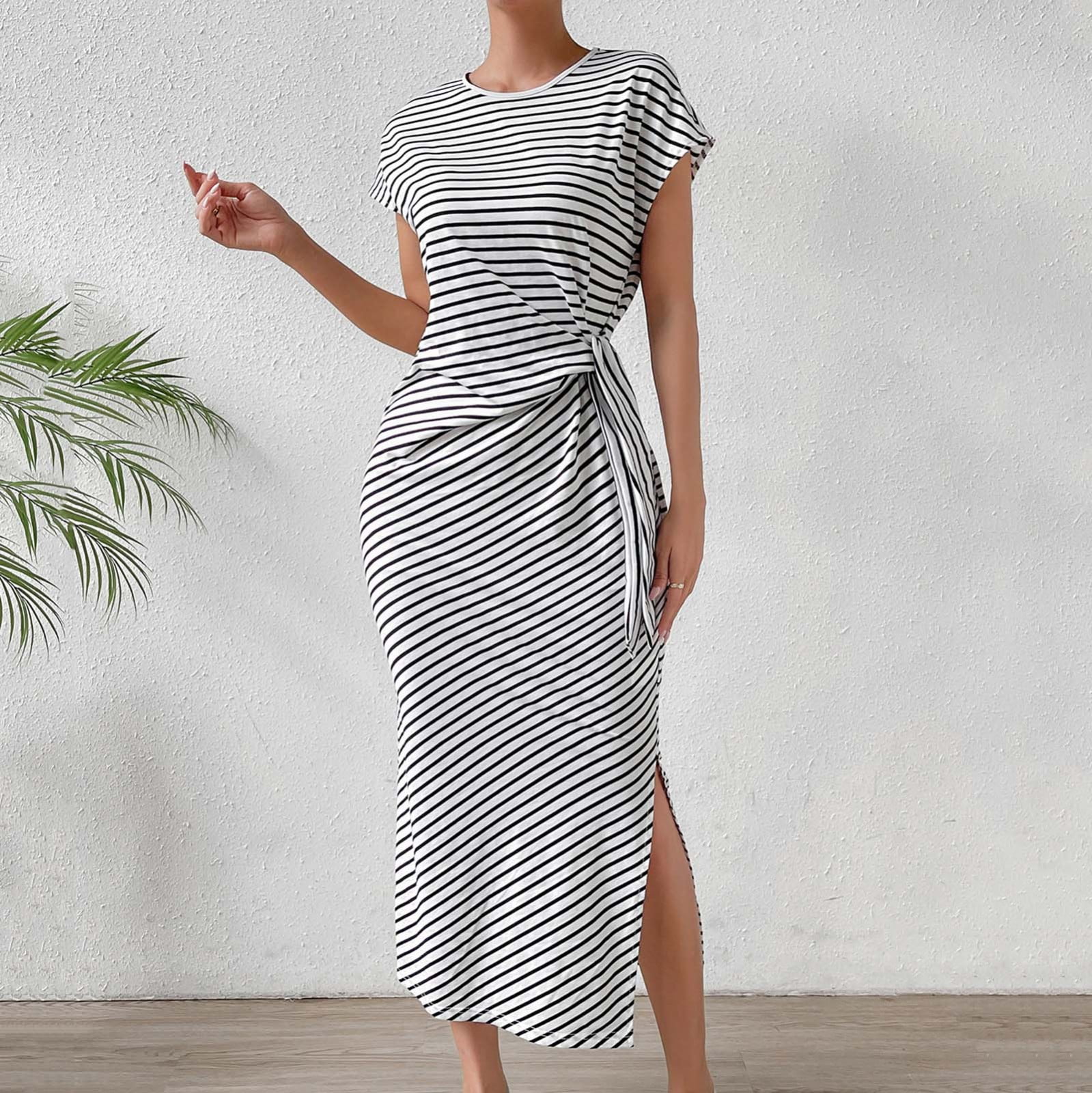 SEMPAI Up to 60% Off Bodycon Dresses Sun Dresses Short Sleeve Crew Neck ...