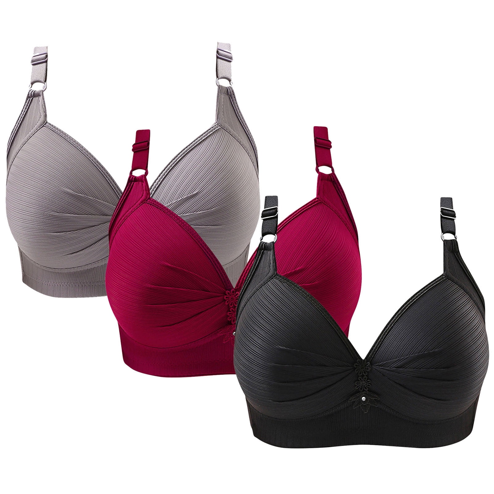 SEMPAI Wireless Bras for Women Plus Size Underwear Sporty,Comfortable ...