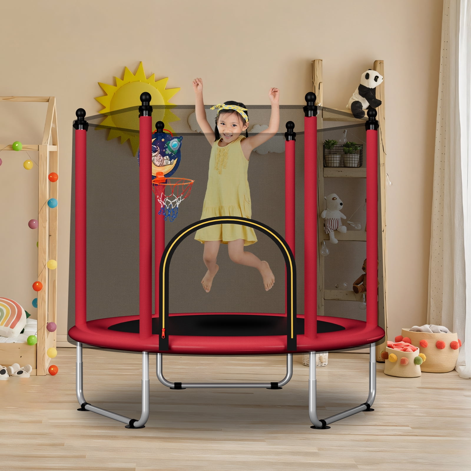 SENCHO GINSYTALIOR Trampoline 55IN Toddler Trampoline for Kids Children ...