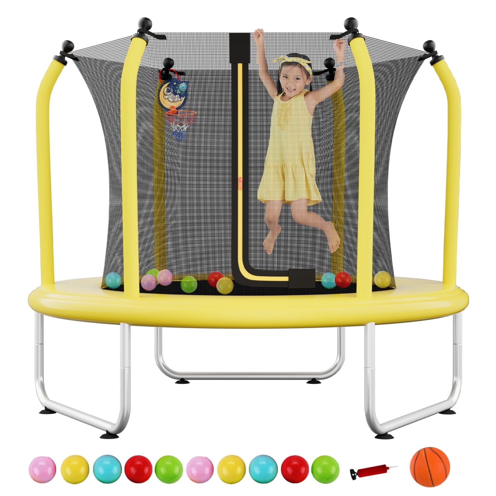SENCHO GINSYTALIOR Trampoline 55IN Toddler Trampoline for Kids Children ...