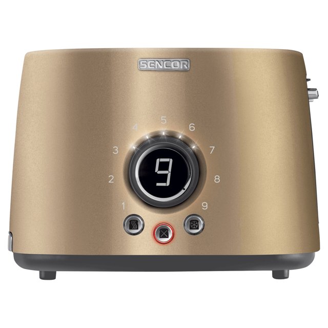 SENCOR STS6057CH 2-Slot Toaster with Digital Button and Rack, Champagne ...