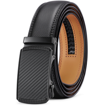 Mens Belt, Leather Ratchet Belt for Men Dress 1 3/8", Adjustable Trim ...
