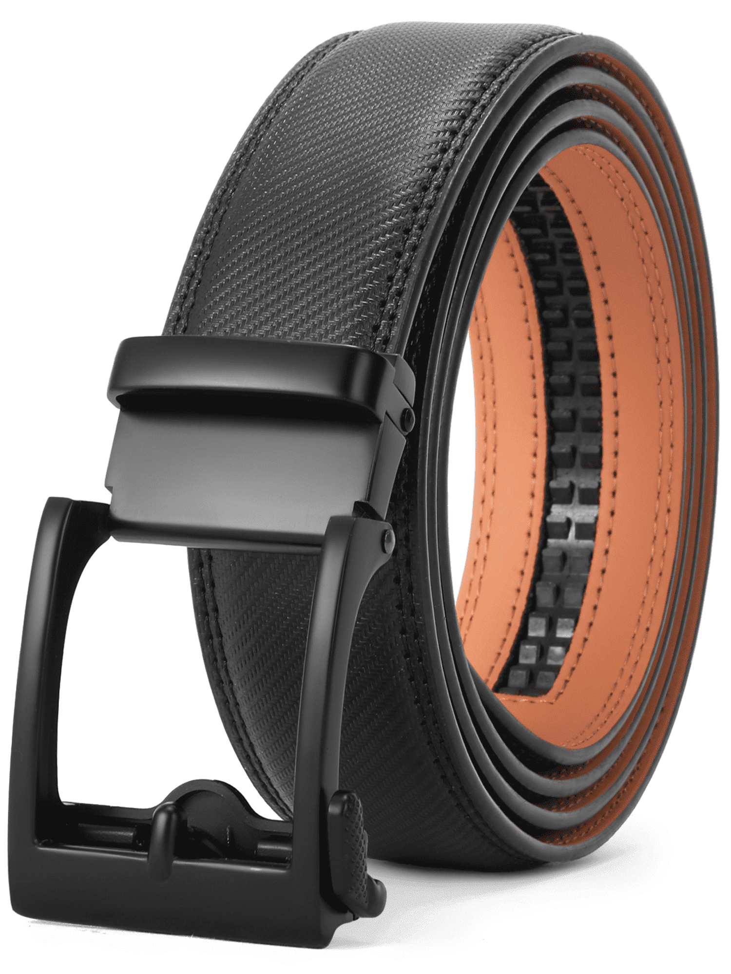 SENDEFN Mens Ratchet Belt Leather 1 3/8'' Adjustable Belts for Mens ...