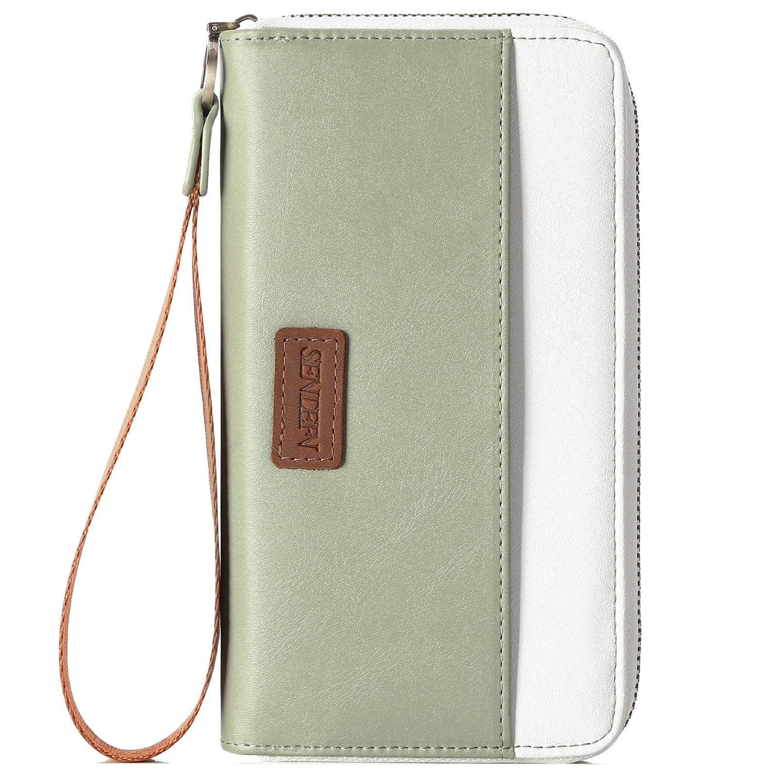 SENDEFN Women's Leather Wallet, RFID Zip Around, Large Capacity ...