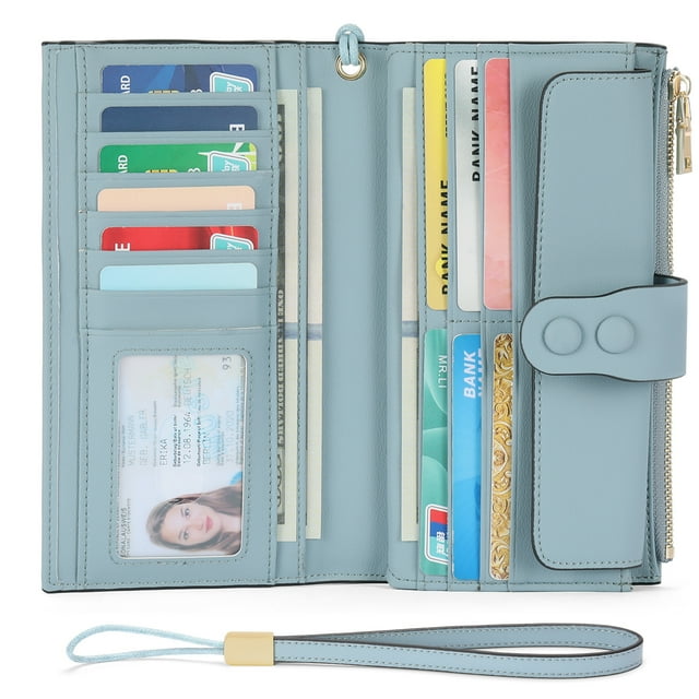 SENDEFN Wallets for Women Genuine Leather Credit Card Holder with RFID ...