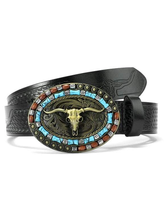 40 1-1/2" Wide Western Basket Weave Tooled Rawhide Braided Full-Grain ...