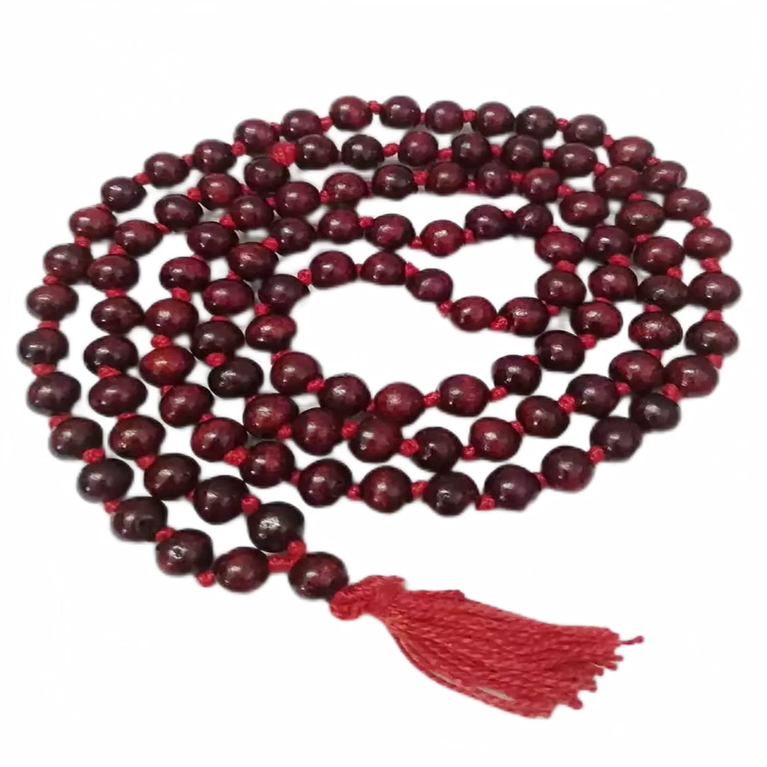 SENECIO Lal Chandan Red Sandalwood Wooden Handmade 108 Beads Original ...