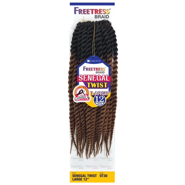 SENEGAL TWIST LARGE 12" - FREETRESS SYNTHETIC CROCHET BRAID HAIR PRE ...