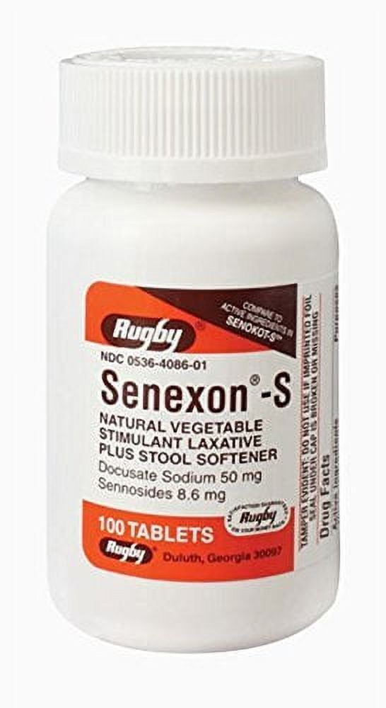 SENEXON-S TAB DOCUSATE SODIUM-50 MG Orange 100 TABLETS UPC 305364086012 ...