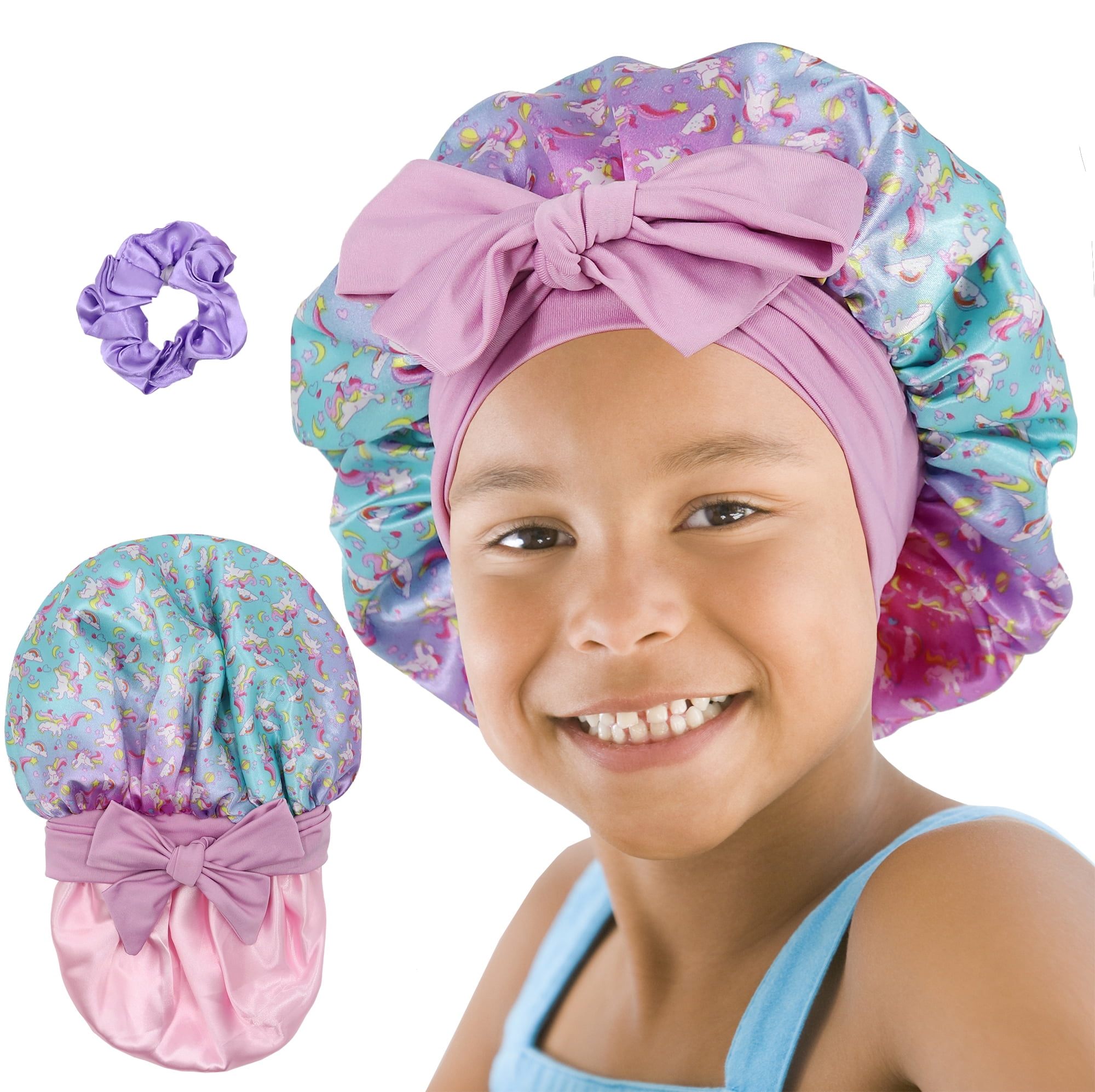 SENGTERM Kids Bonnet for Girls, Silk Bonnets for Kids Boys, Double ...