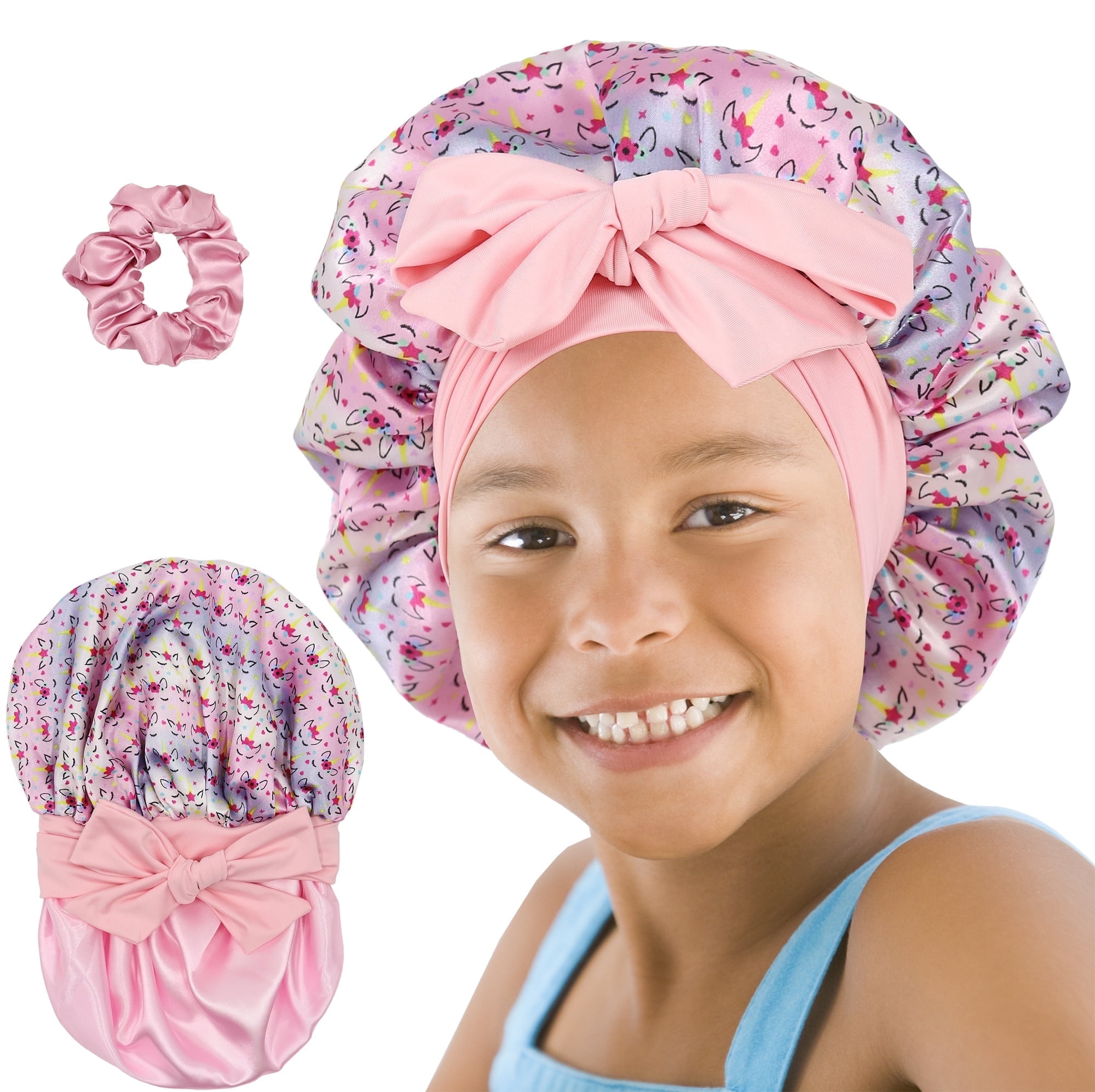 SENGTERM Kids Bonnet for Girls, Silk Bonnets for Kids Boys, Double ...