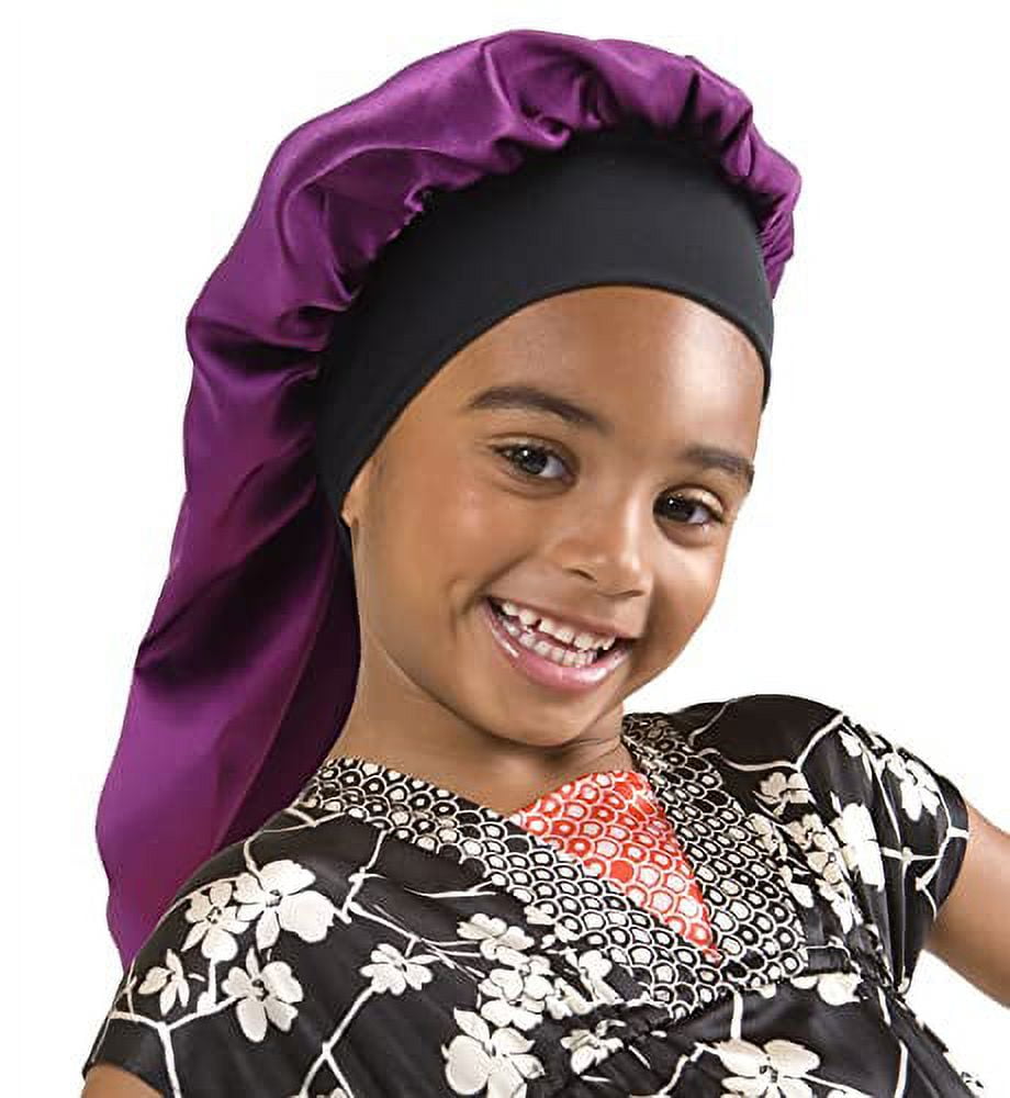 SENGTERM Kids Long Satin Bonnet Girls Sleeping Cap Braids Bonnet for ...