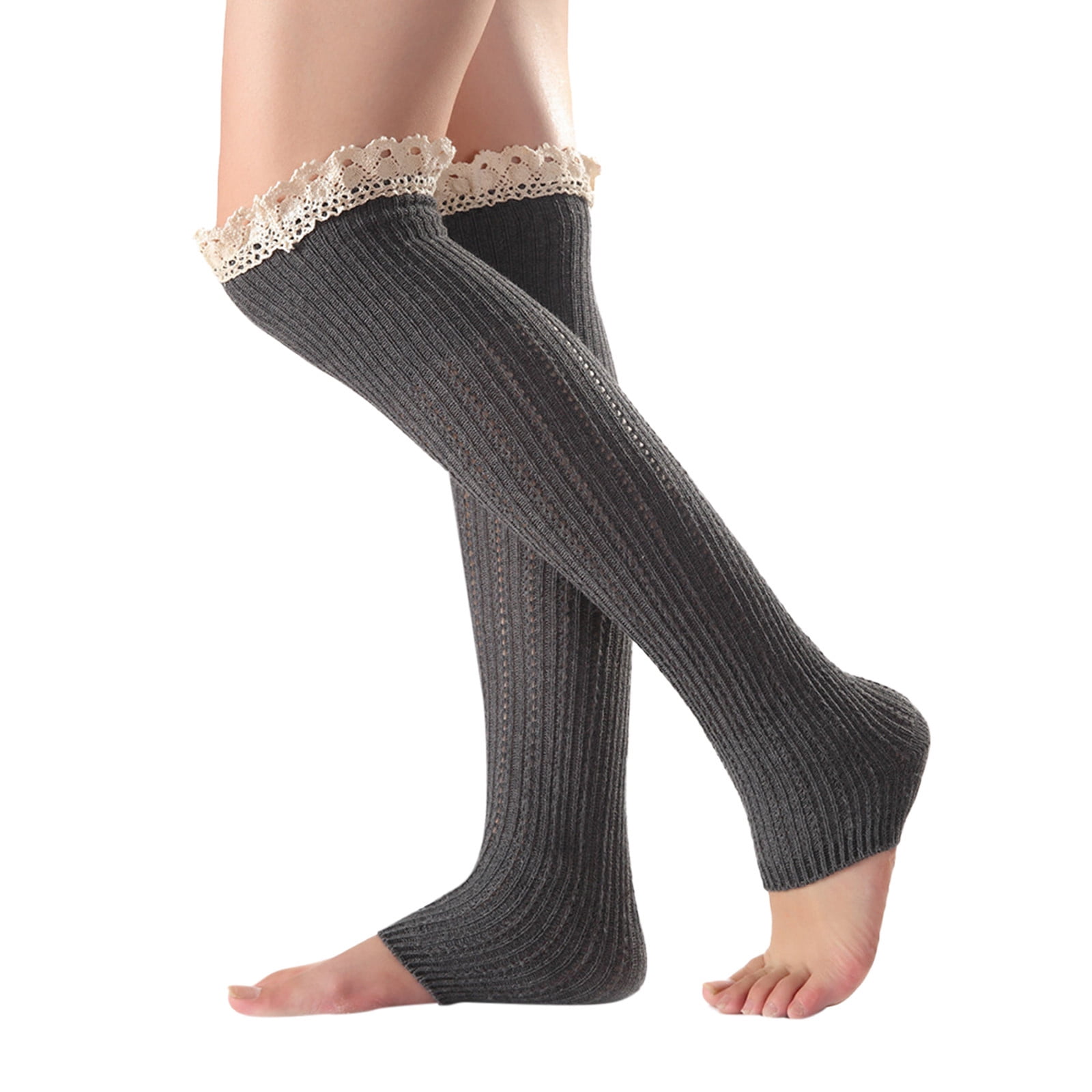 Sengtong Long Leg Warmer Womens Men 80s Party Ribbed Knit Dance Sports