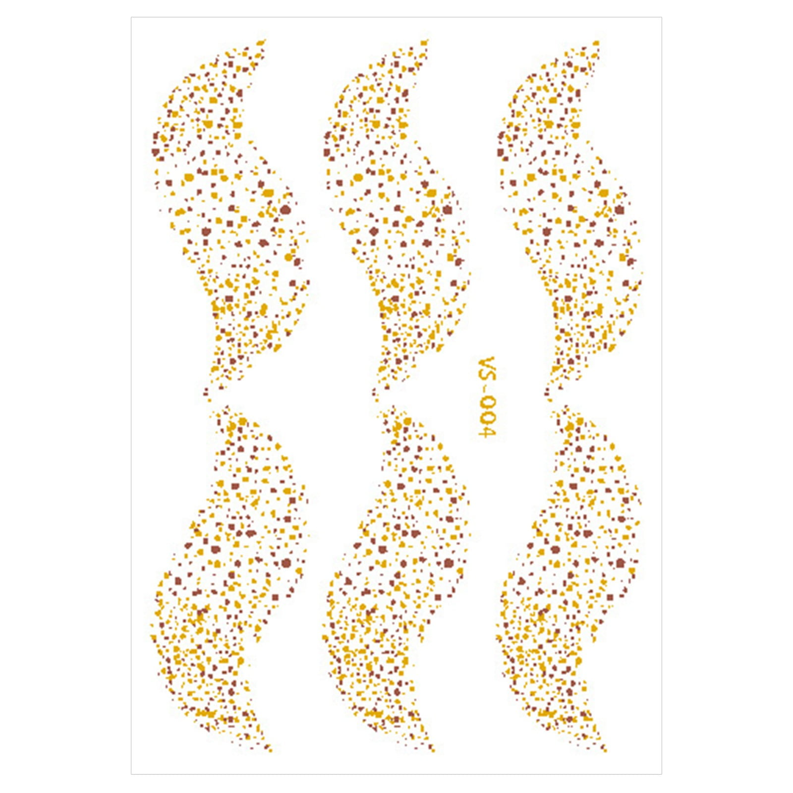 SENGTONG Metal Temporary Tattoo Stickers Face Gold Temporary Transfer ...