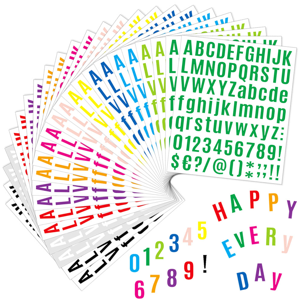 Chartpak Press-On Vinyl Uppercase Letters, Self Adhesive, Black, 6"h ...