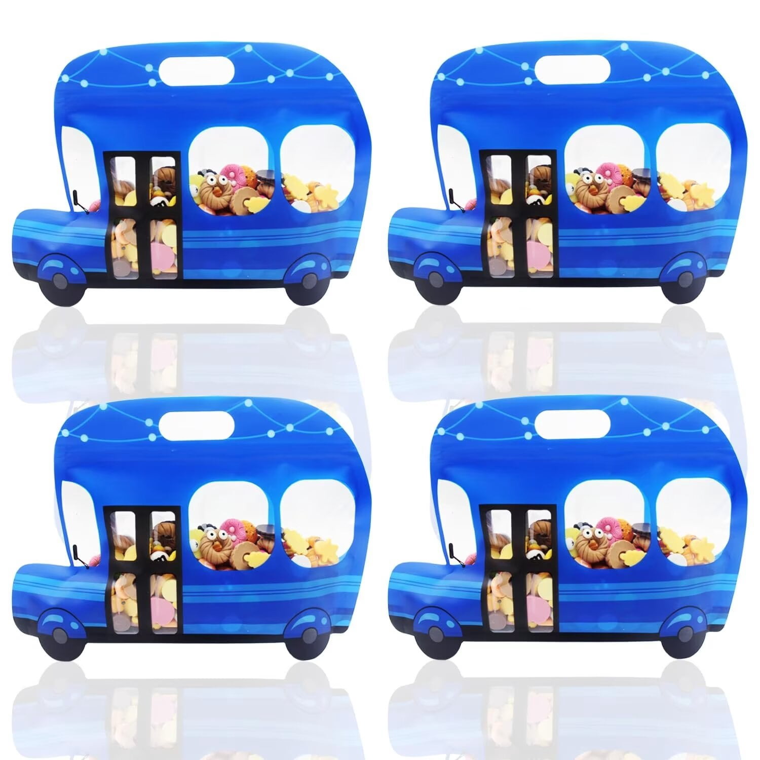 SENIURIS 20Pcs Back to School Snack Bags Plastic Candy Bags with Handle ...