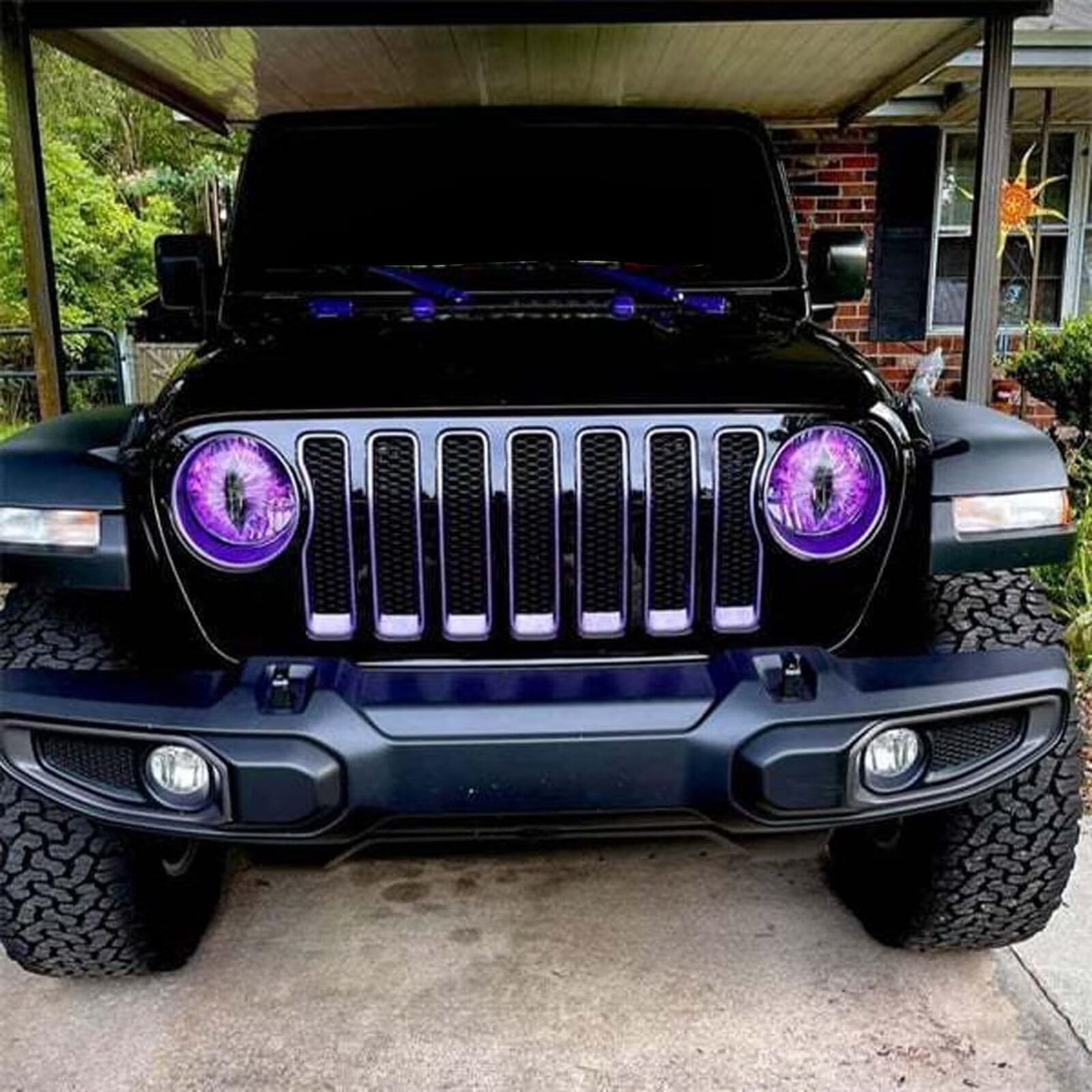 SENIURIS Beast Eyes Headlight Decals Stickers Pair for Jeep Headlights ...