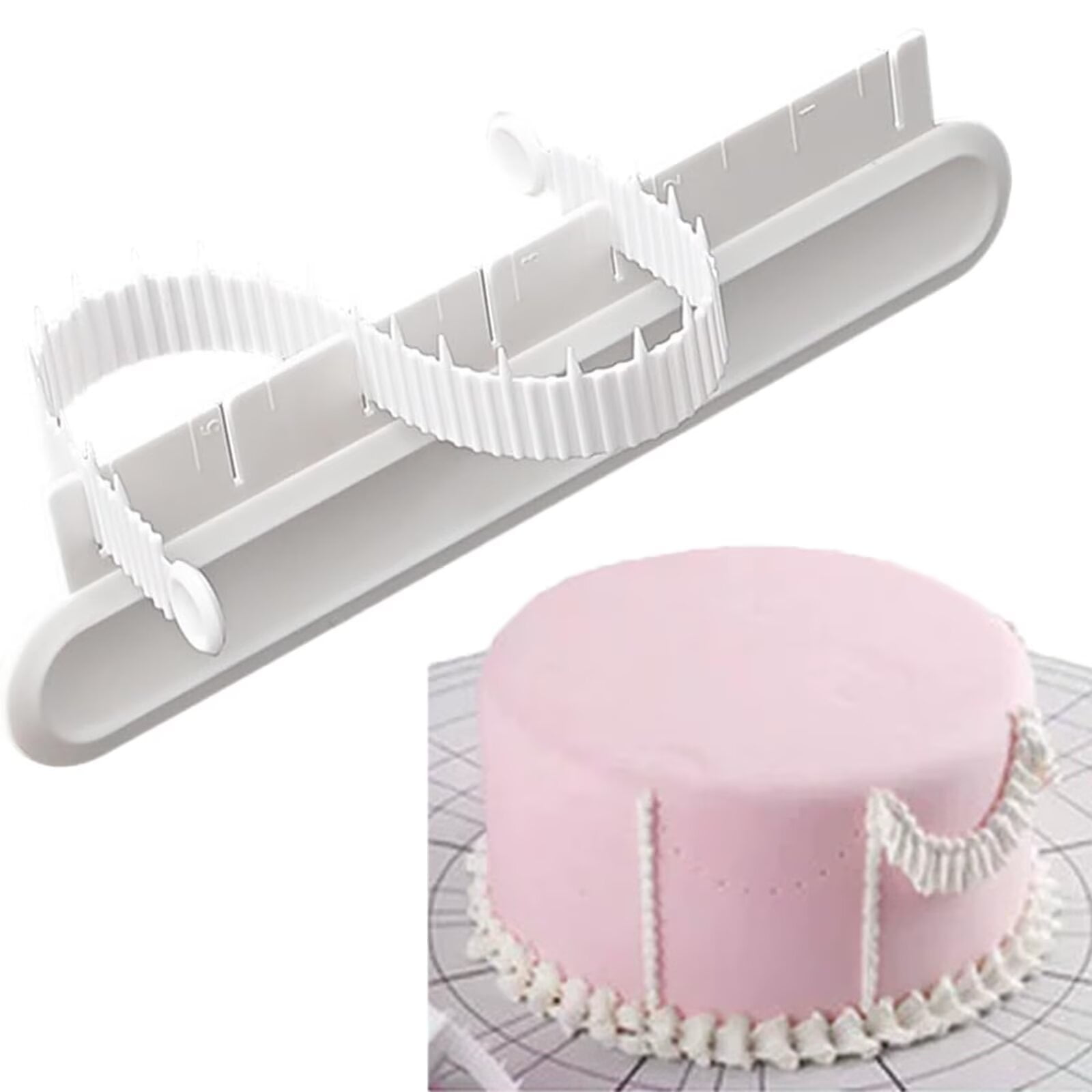 SENIURIS Cake Arc Curved Ruler, Flower Arranging Aid Fondant Edges ...