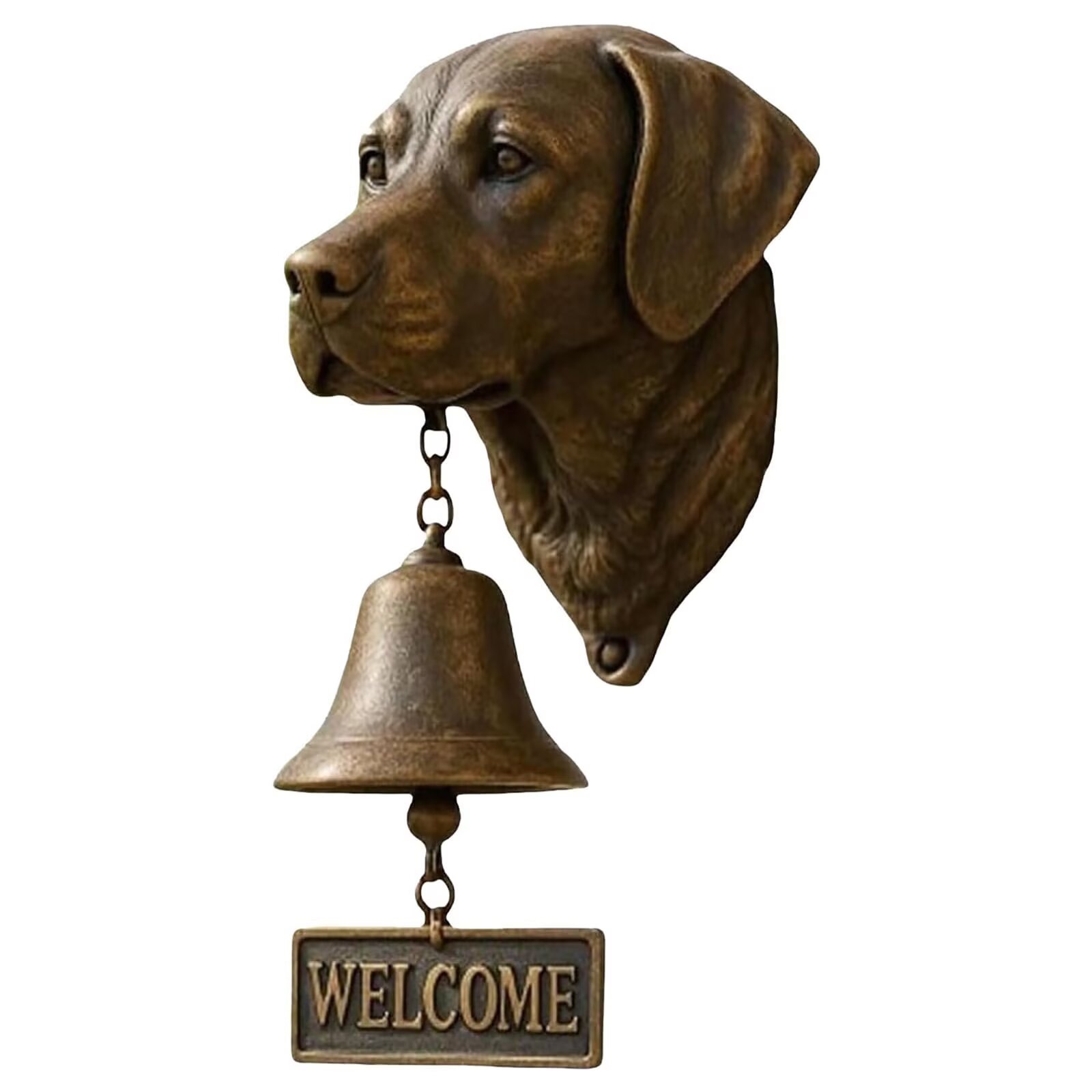 SENIURIS Dog Welcome Bell, Retro Funny Animal Doorbell, Resin Hanging ...