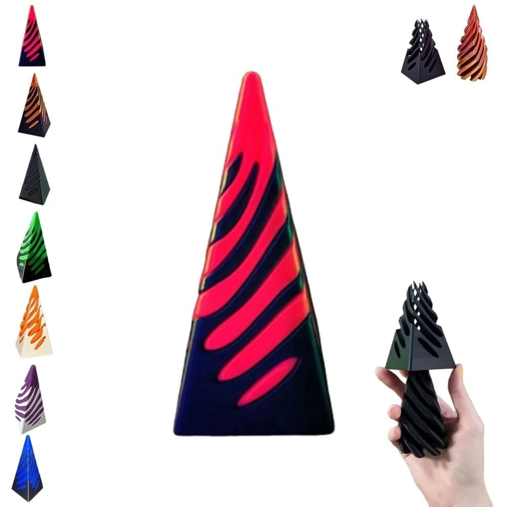 SENIURIS Impossible Pyramid Cone Passthrough Sculpture, Helix Spiral ...