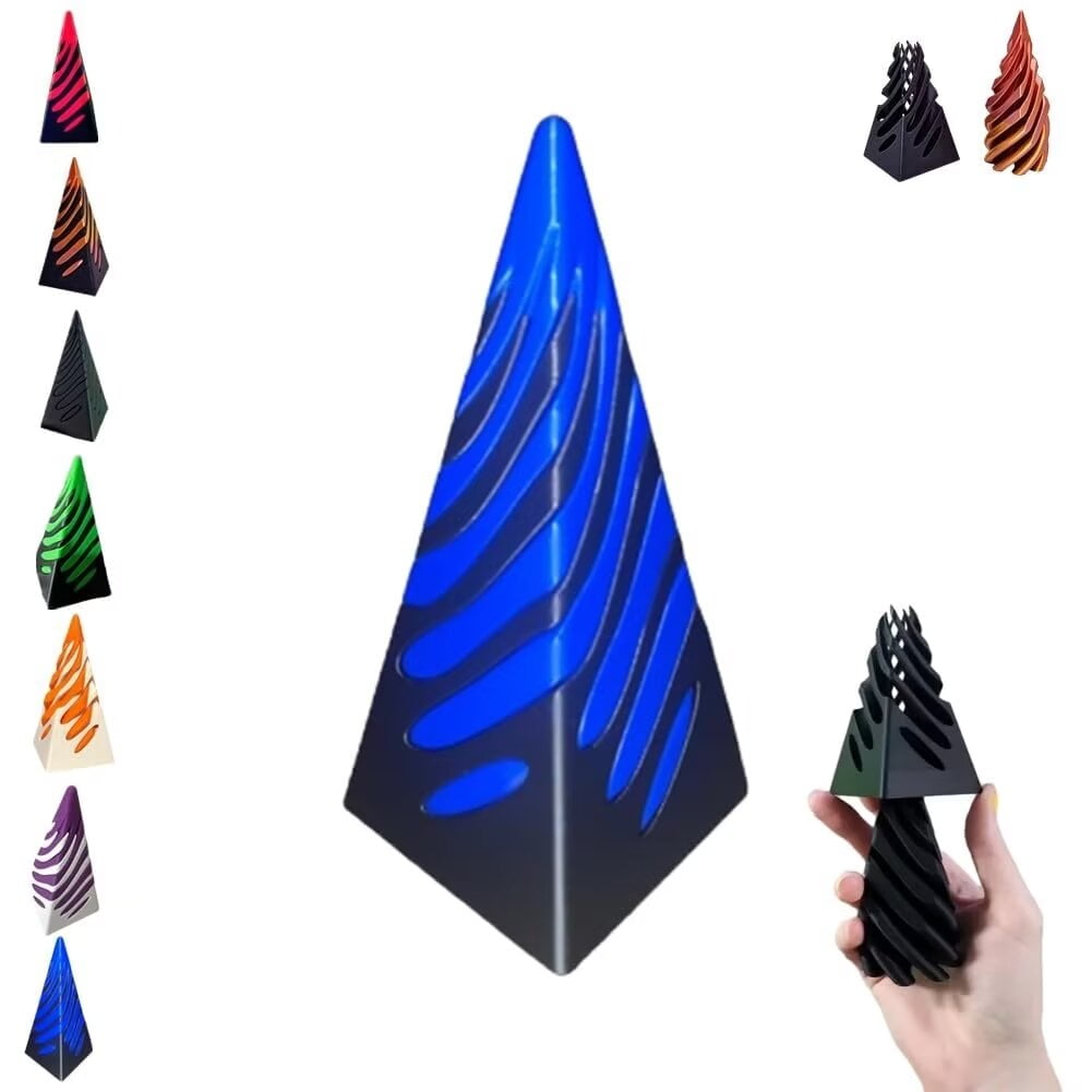 SENIURIS Impossible Pyramid Cone Passthrough Sculpture, Helix Spiral ...