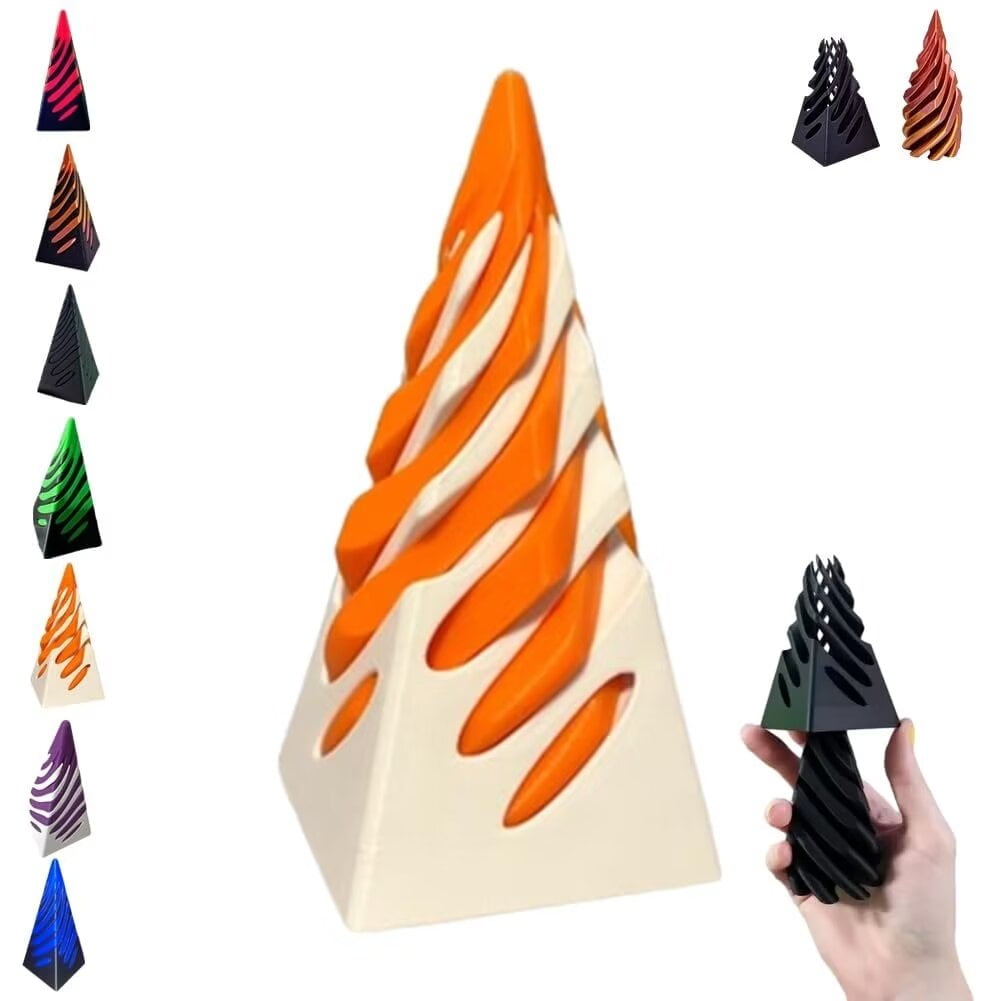 SENIURIS Impossible Pyramid Cone Passthrough Sculpture, Helix Spiral ...