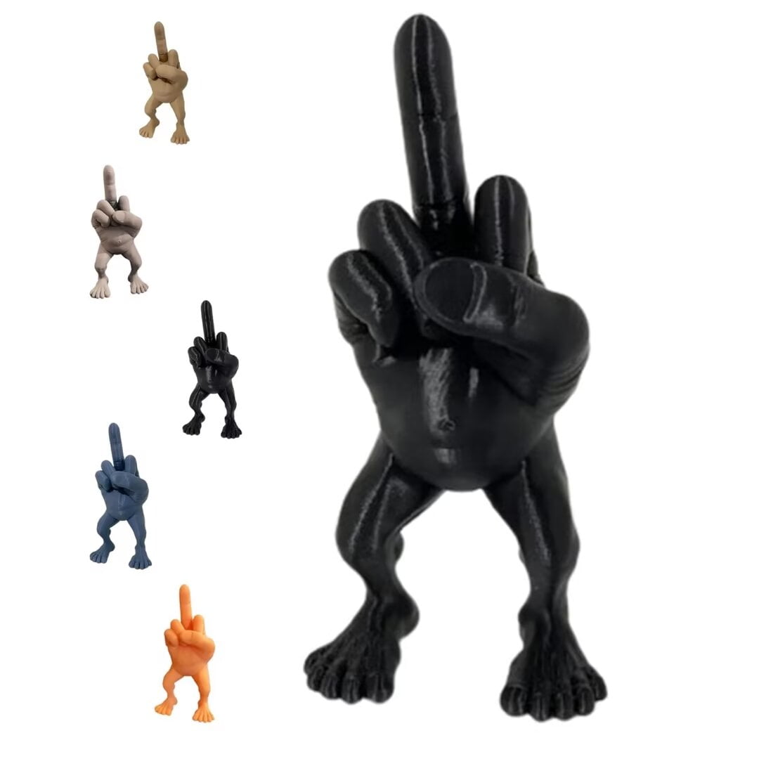 SENIURIS Middle Finger Figure with Legs, Funny Desk Decor Accessory ...