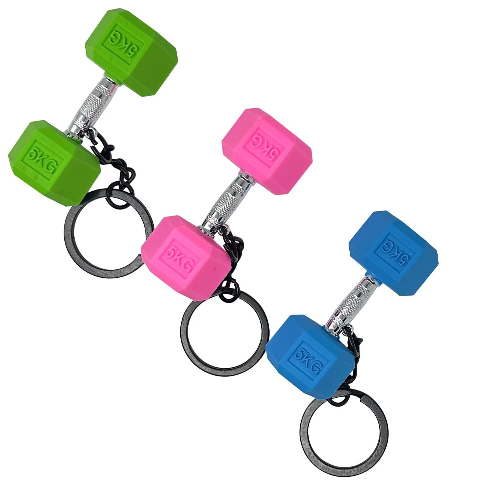 SENIURIS Silicone Funny Mini Dumbbell Keychain, Mini Dumbbell Backpack ...