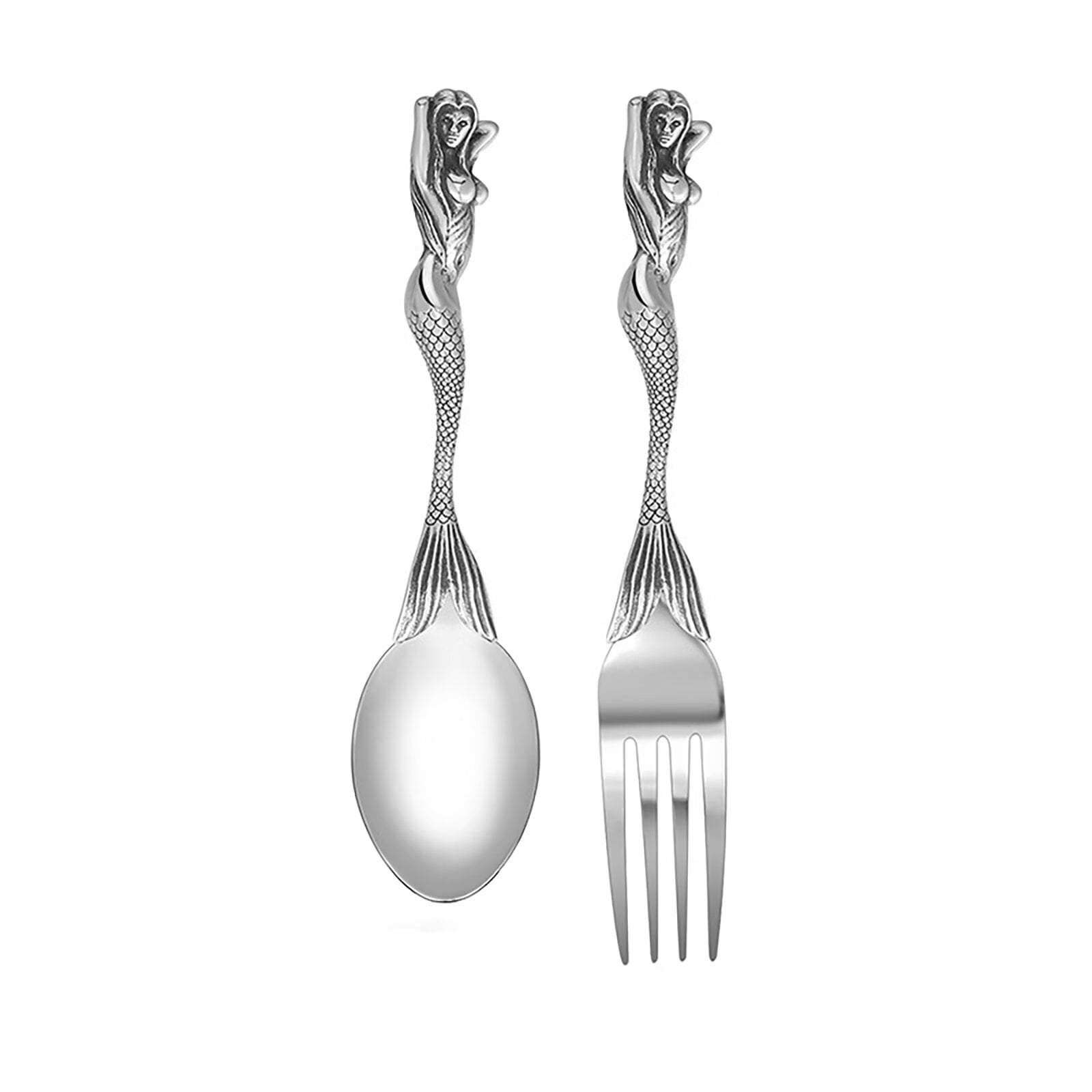 SENIURIS Skeleton Silverware Set, Personality Skull Stainless Steel ...