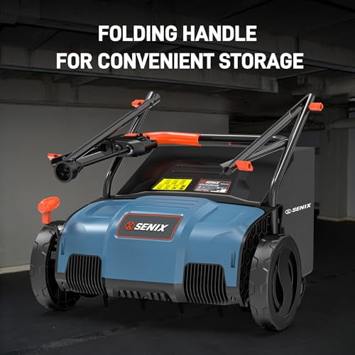 SENIX 12 Amp 12.6-Inch Corded Electric Dethatcher and Scarifier with ...