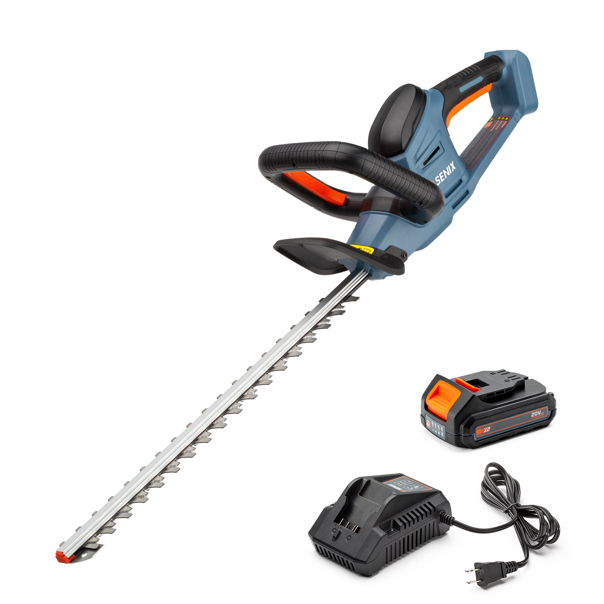 SENIX 20 Volt Max* 18-Inch Cordless Hedge Trimmer, Double-Sided Dual ...