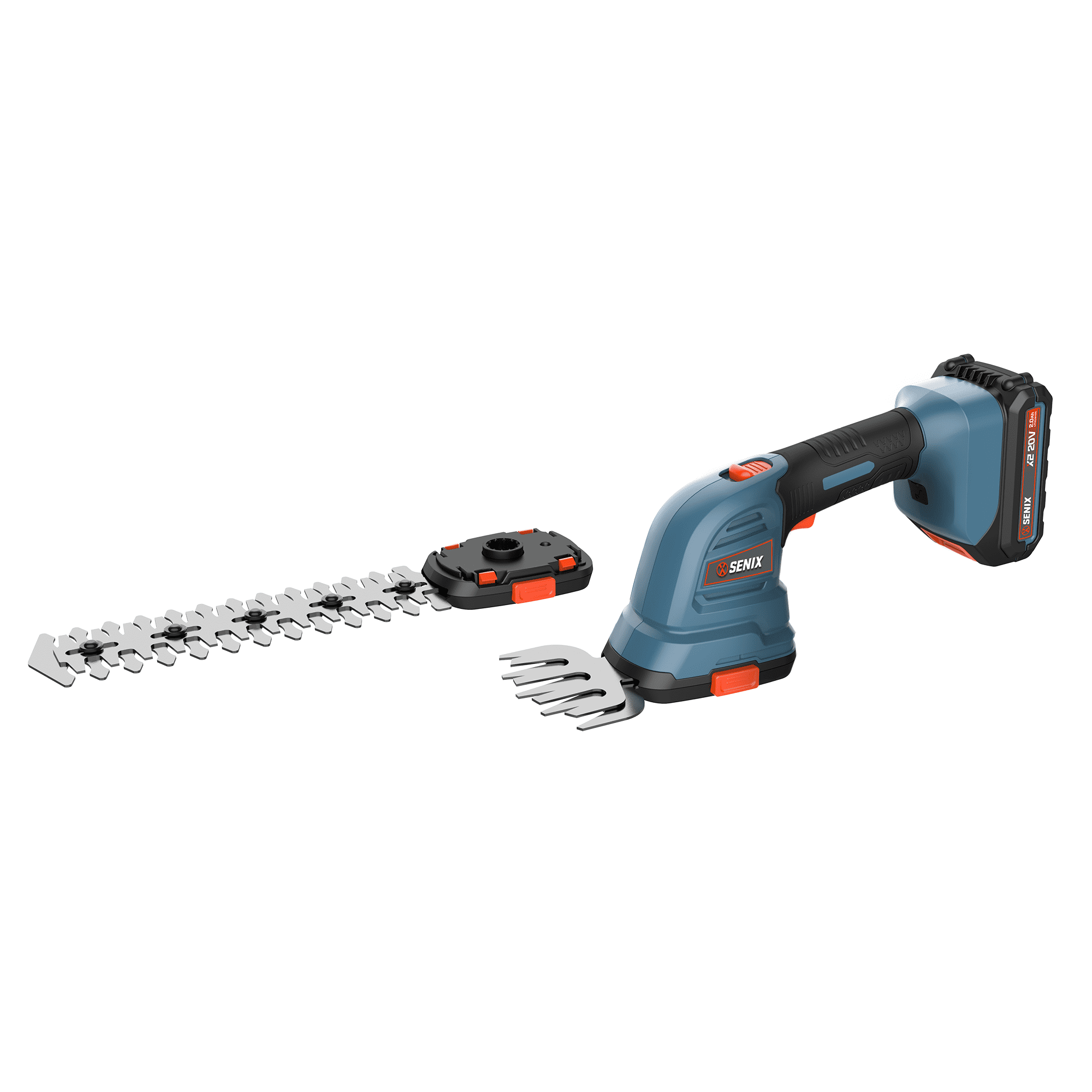 SENIX 20 Volt Max* 2-in-1 Cordless Battery Powered Grass Shear & Hedge ...