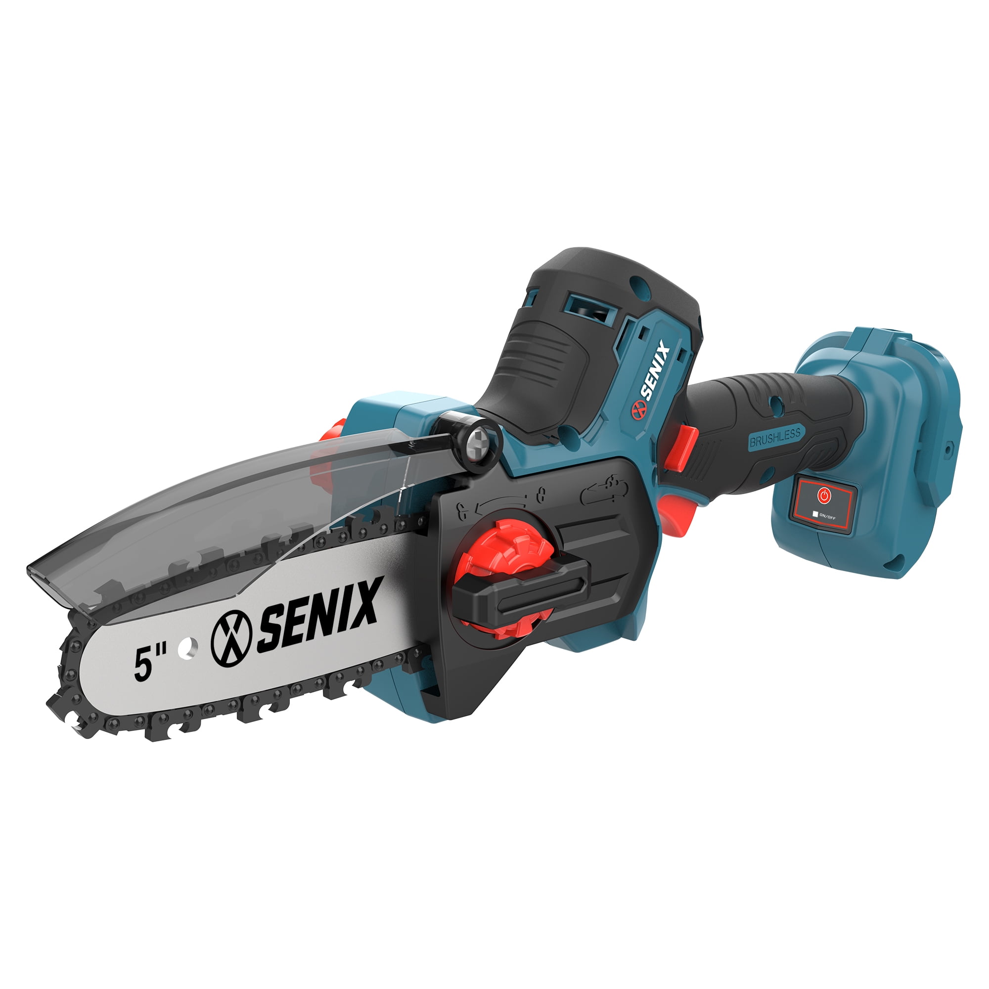 SENIX 20 Volt Max Mini Cordless Chainsaw with 5-inch Bar and Chain for ...