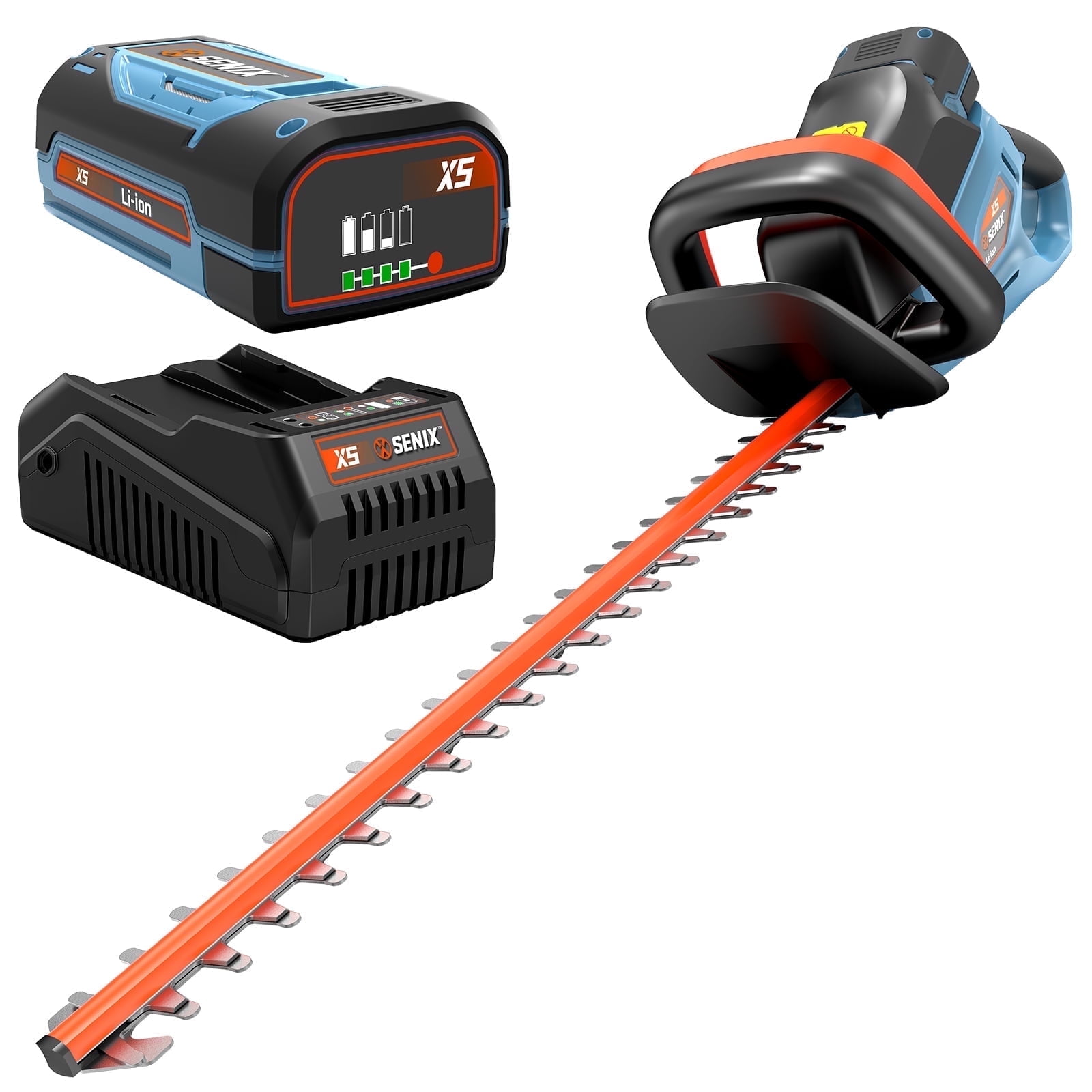 "SENIX 58V Max 22-Inch Cordless Hedge Trimmer, Brushless, Dual Action ...
