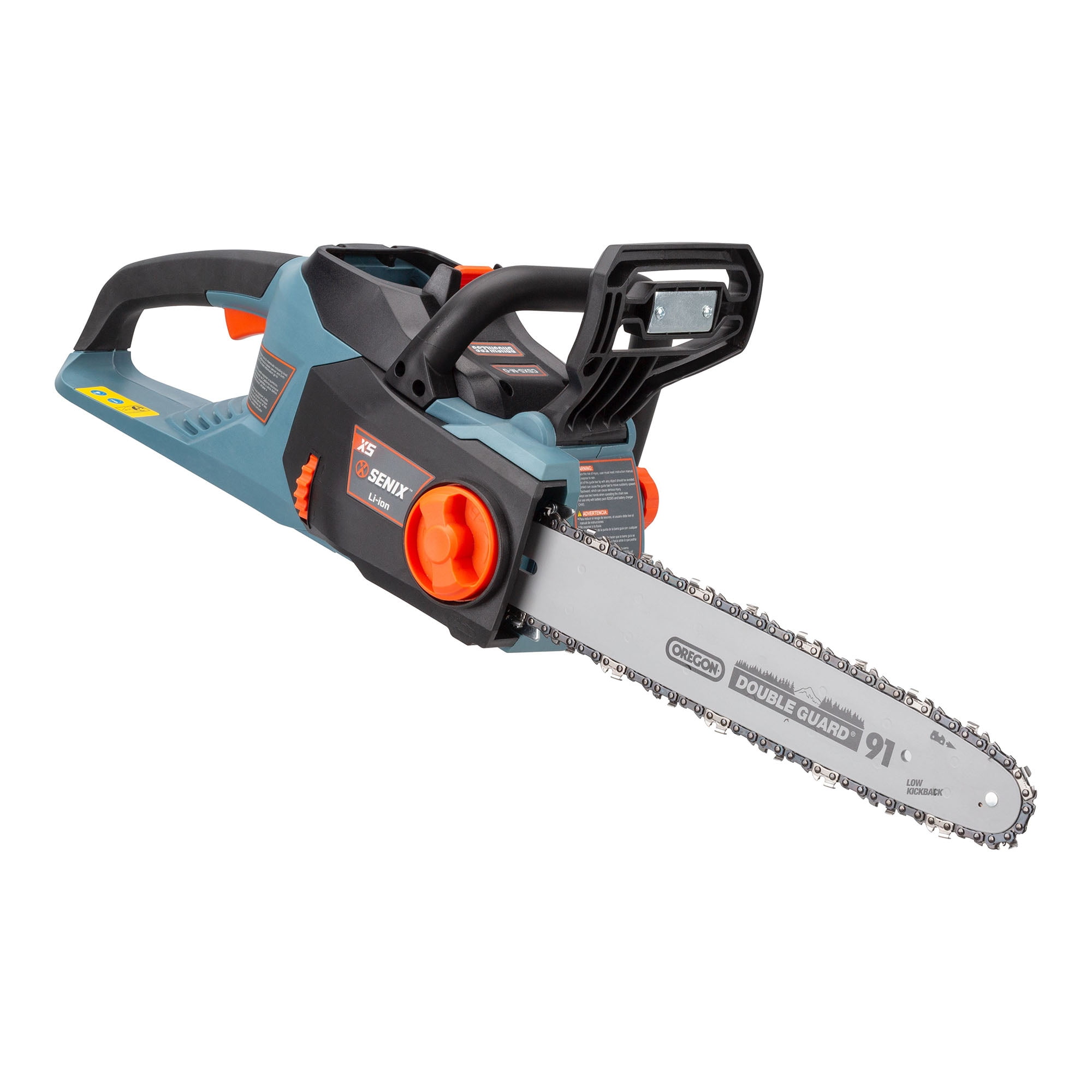 Senix 58V Cordless Brushless Chainsaw, 14-inch Bar and Chain, Battery ...