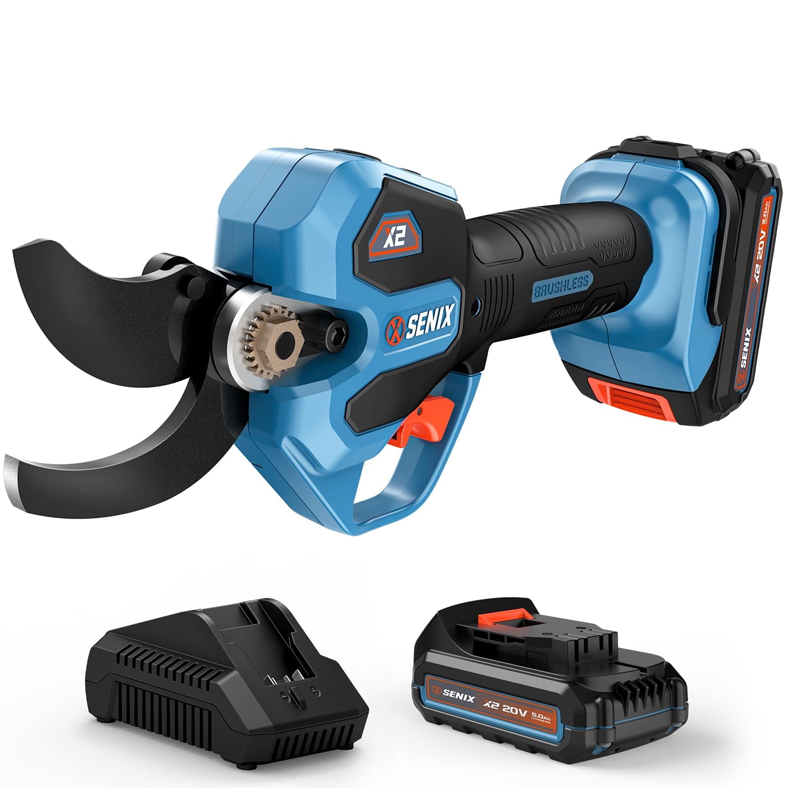 SENIX Cordless Electric Pruning Shears with 2000mAh Battery& Charger ...