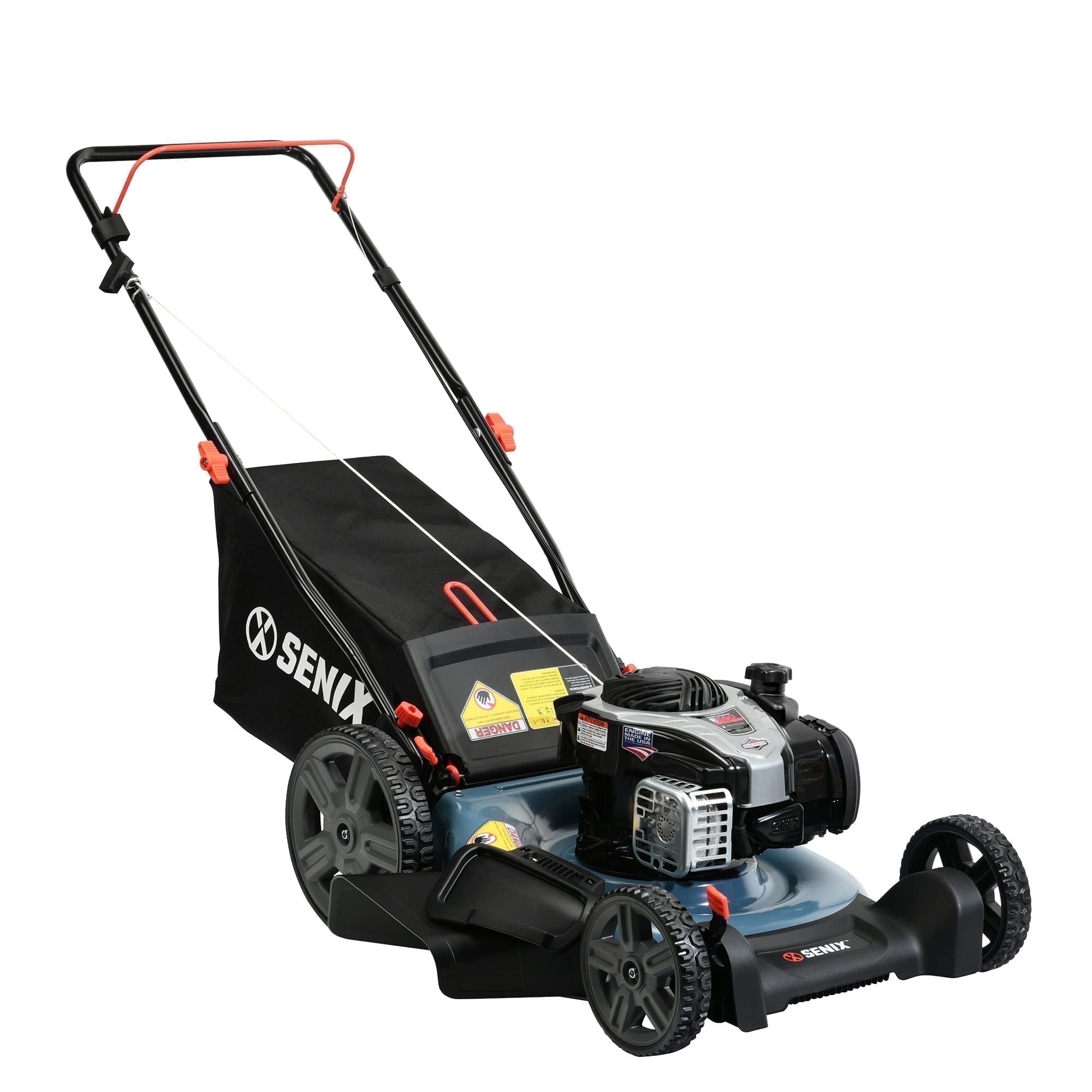 SENIX Gas Lawn Mower 21in Cutting Blade 22in Cutting Deck, 140cc 4 ...