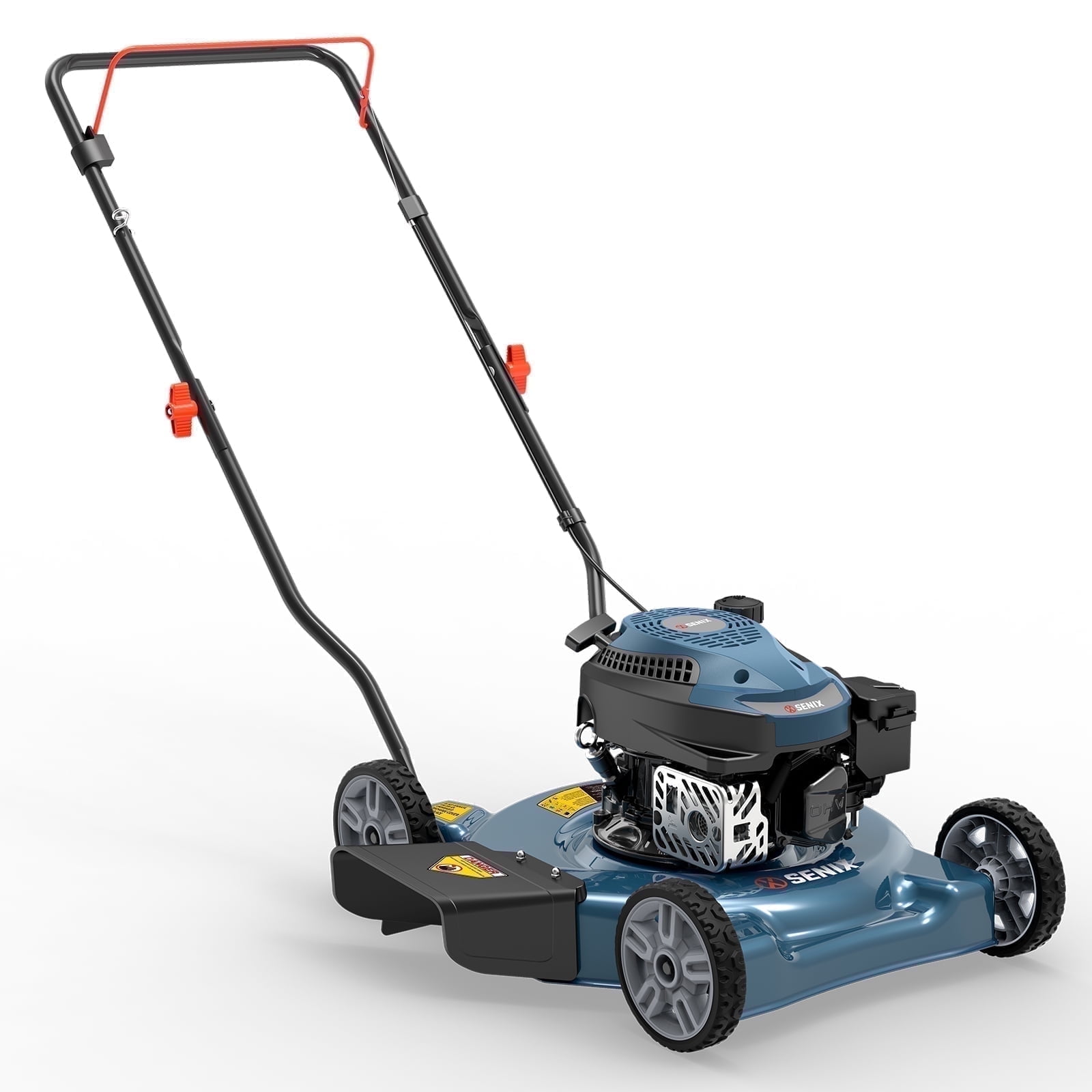 SENIX Gas Lawn mower, 20in, 144cc 4-Cycle Engine, Steel Deck with Side ...