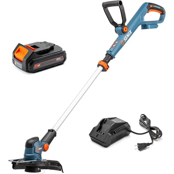 SENIX X2 20 Max* Cordless Grass String Trimmer and Edger Lawn Tool ...